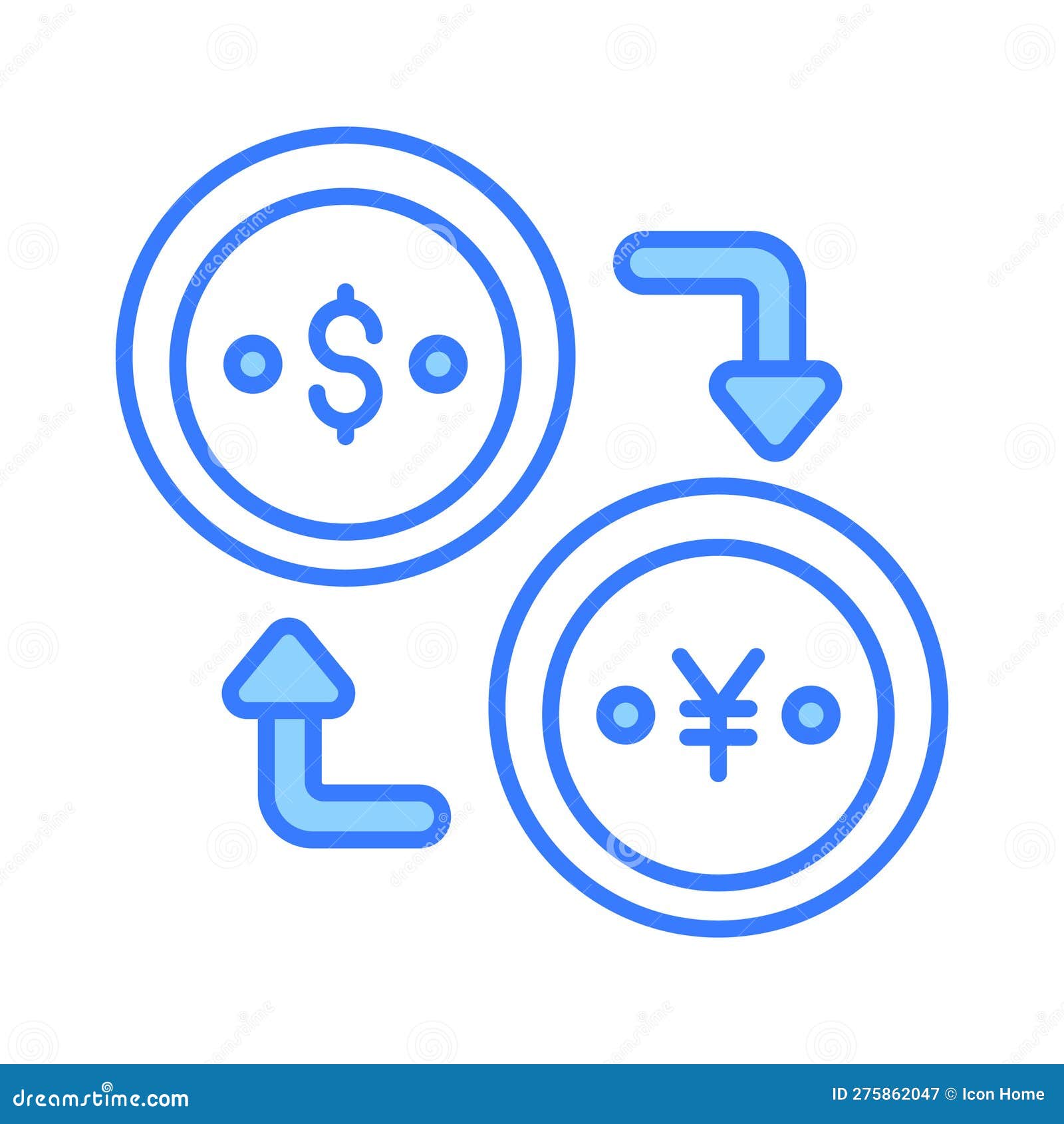 A Skillfully Crafted Vector of Currency Exchange in Trendy Style ...