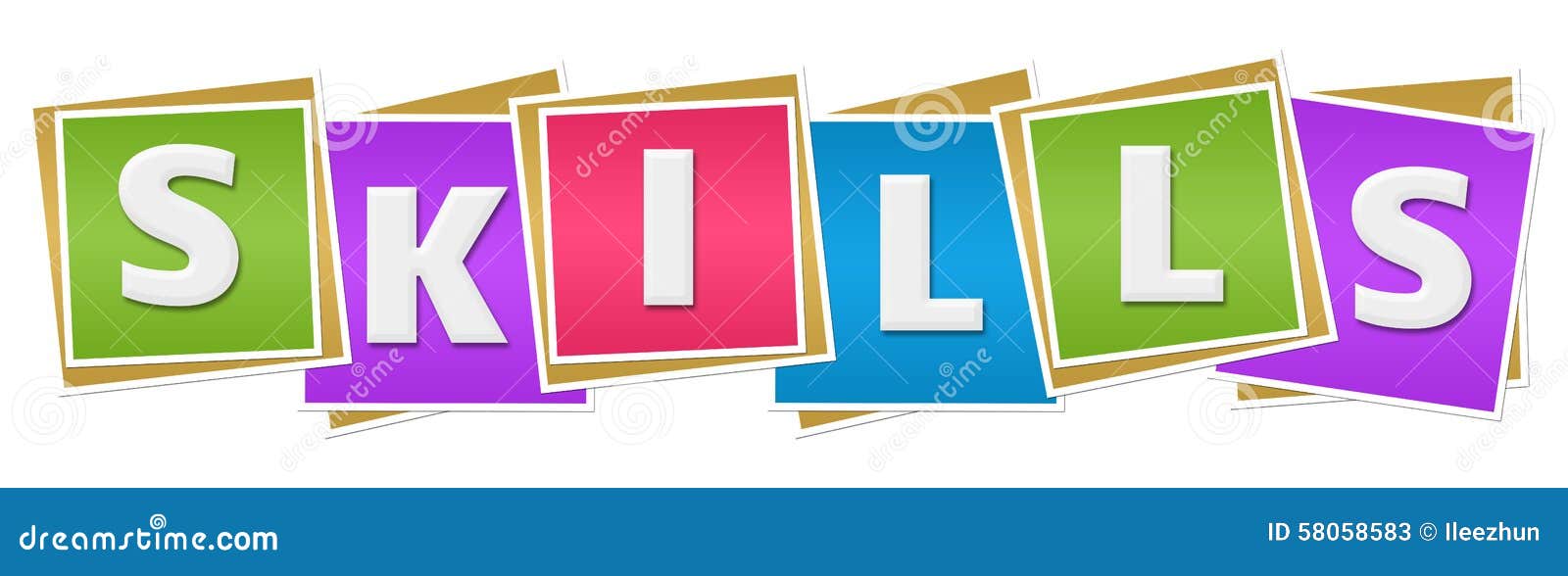 Skills Colorful Blocks stock illustration. Illustration of talent ...