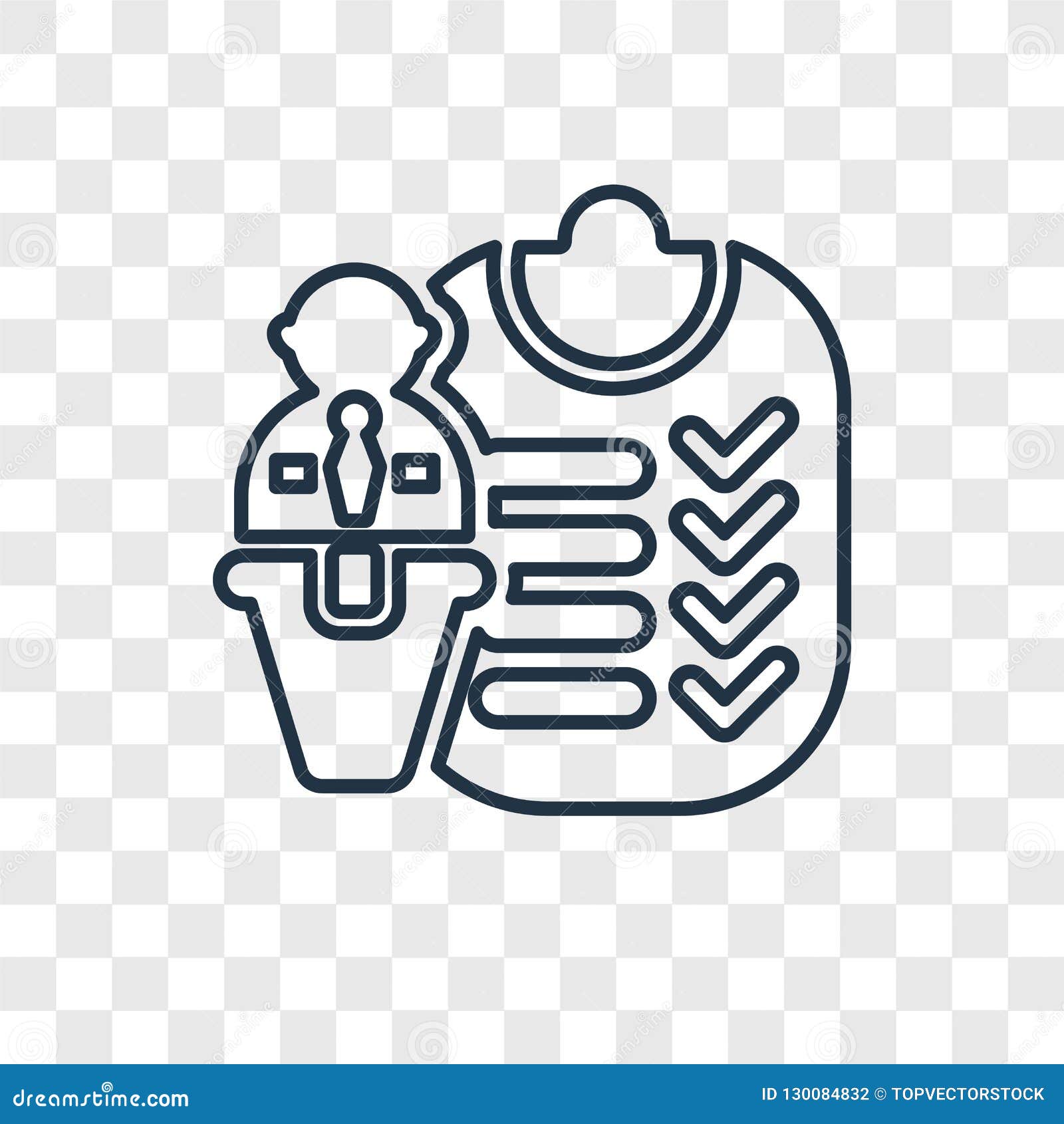 Skills Concept Vector Linear Icon Isolated on Transparent Background ...