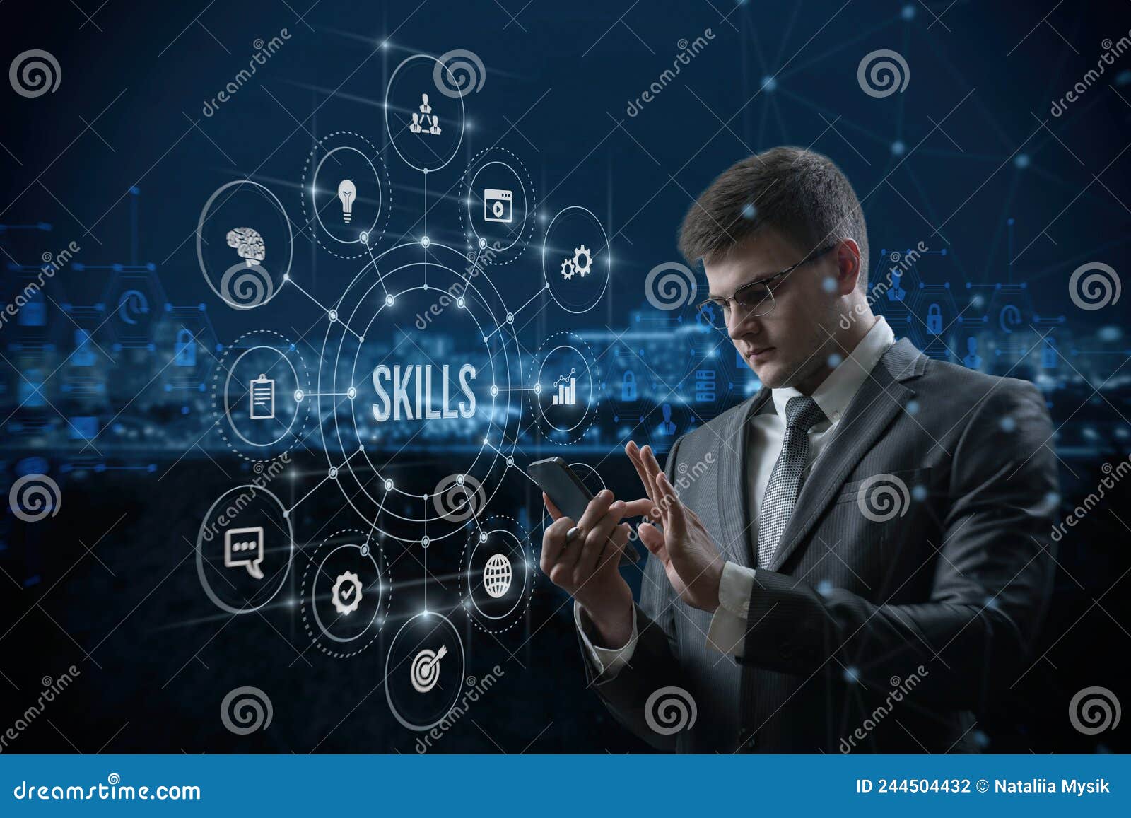 Skills Education Learning Personal is Studied by a Man Stock Photo ...