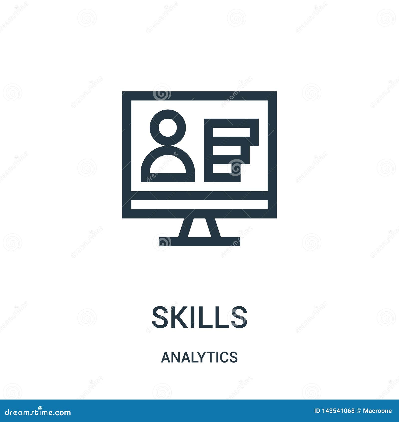Skills Icon Vector from Analytics Collection. Thin Line Skills Outline ...