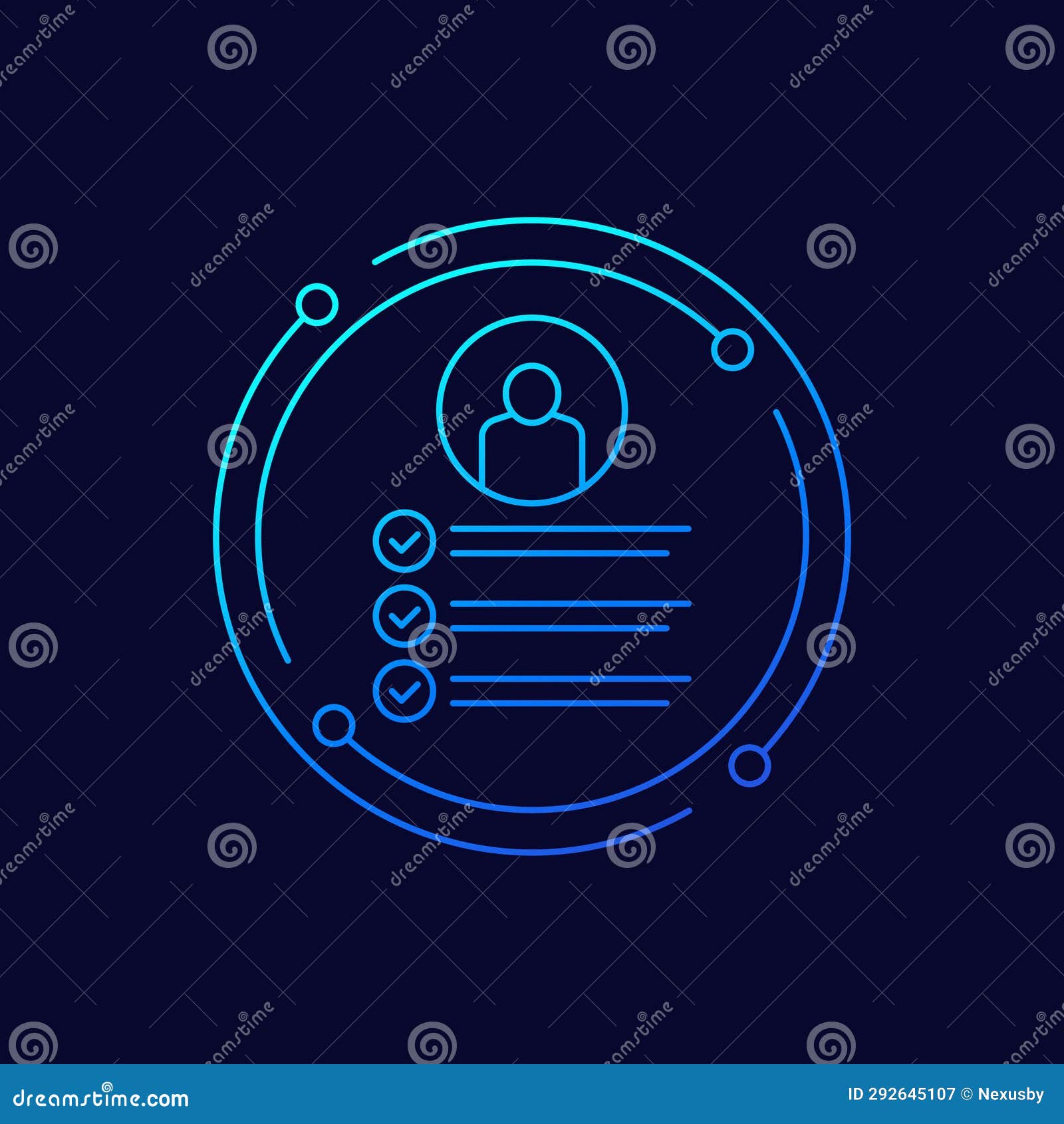 Skills, Job Requirements Icon, Linear Design Stock Vector ...