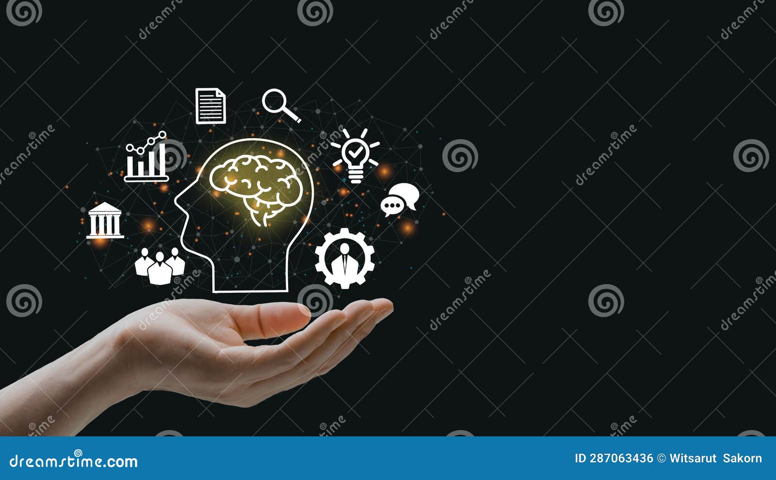 Skills,Knowledge and Ability.Man Hand Holding Icon of Skills with Black ...