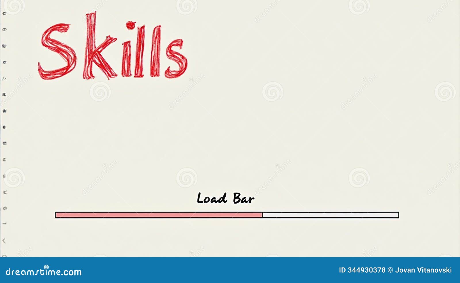 Skills Loading Bar Illustration with Red Handwritten Text Stock ...