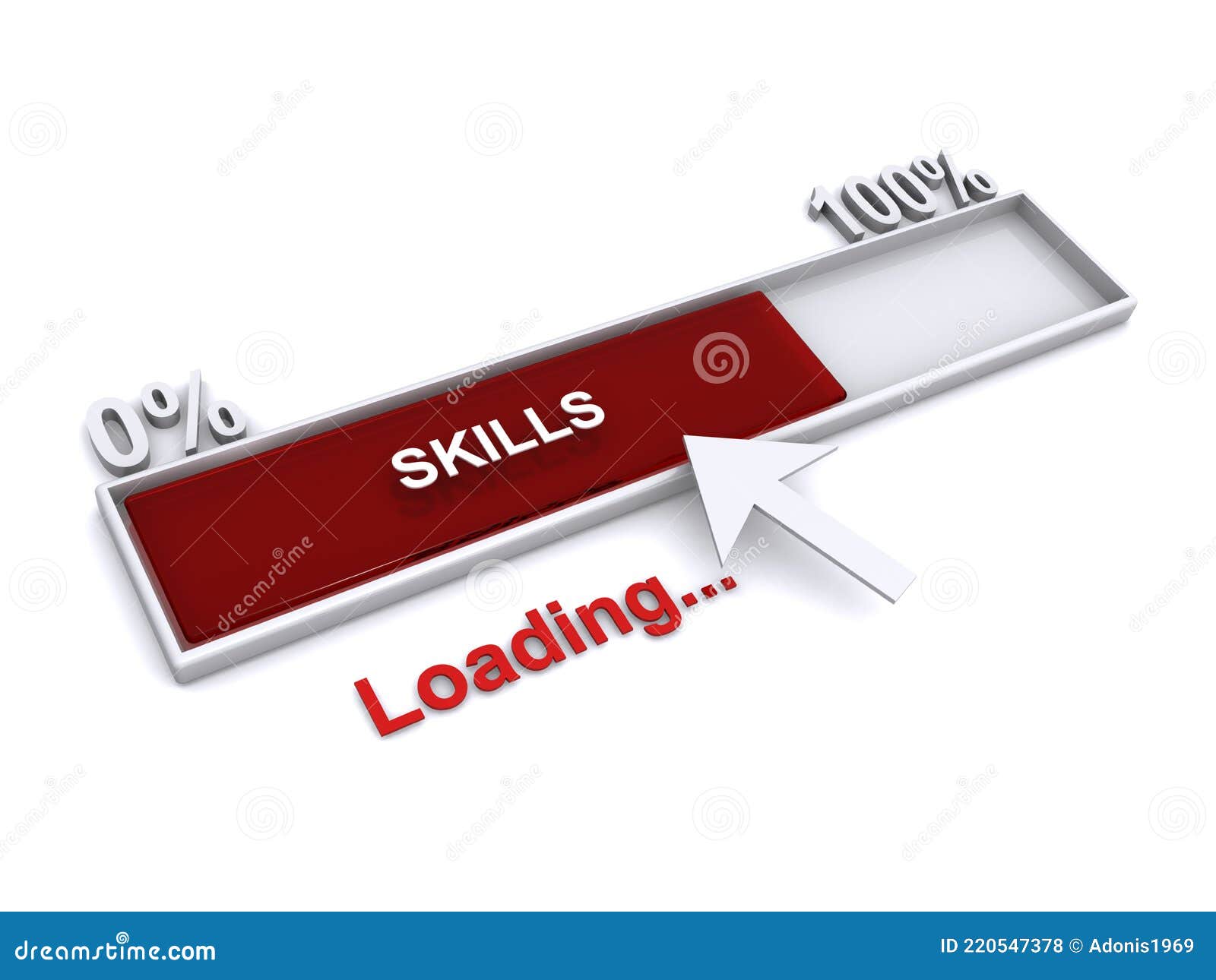 Skills loading on white stock illustration. Illustration of ...