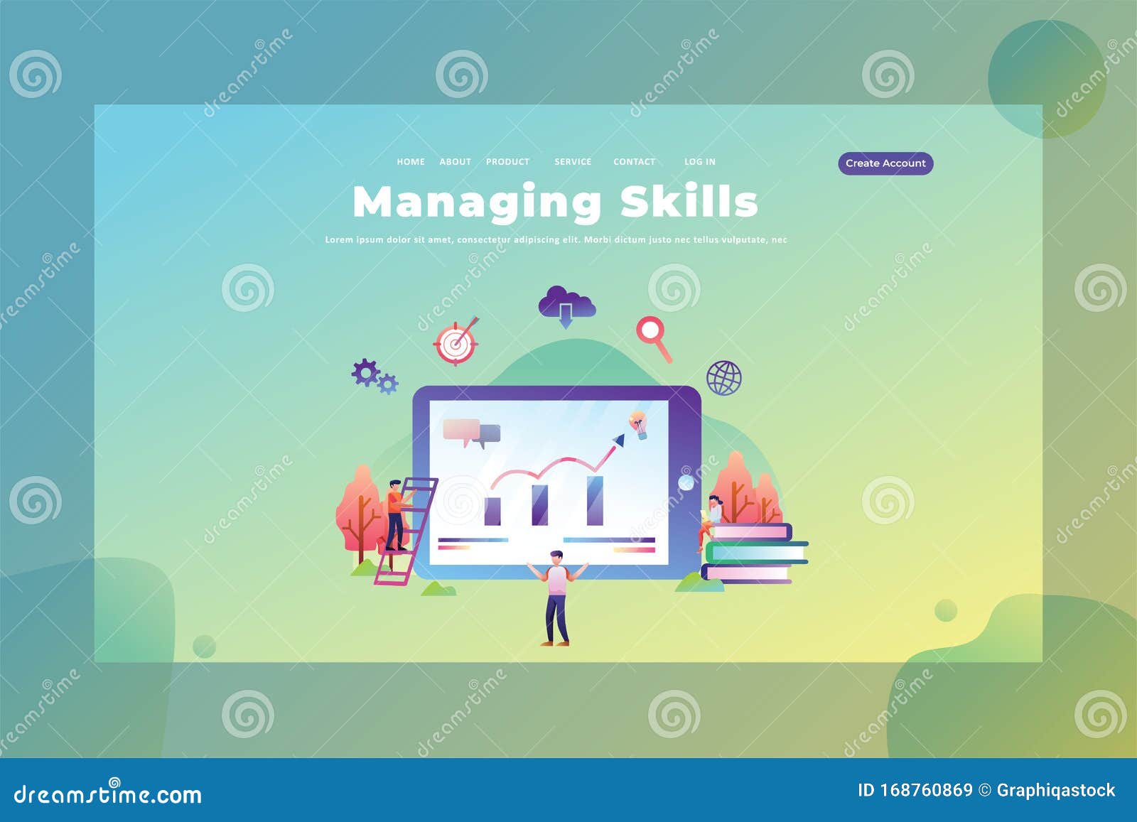 The Skills of Managing Your Tasks - Web Page Header Landing Page ...