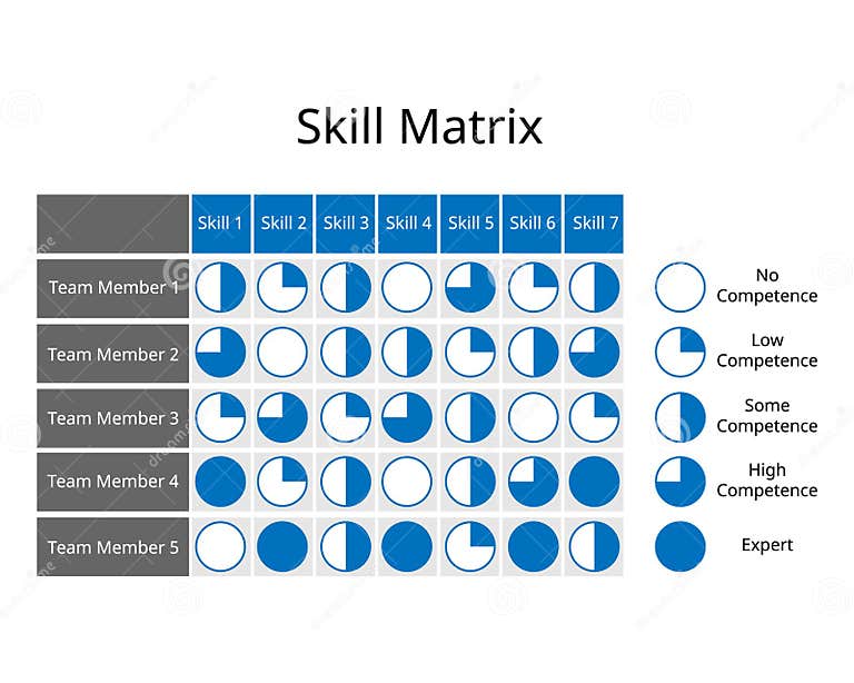Skills Matrix or Competency Matrix Tool for HR Analytic Report Stock ...