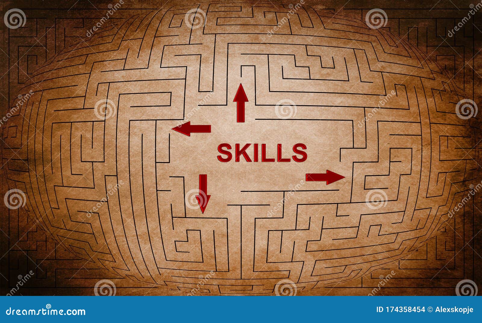Skills maze concept stock photo. Image of achievement - 174358454