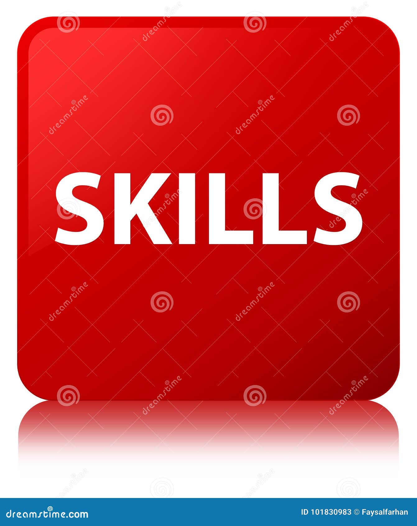 Skills red square button stock illustration. Illustration of capacity ...