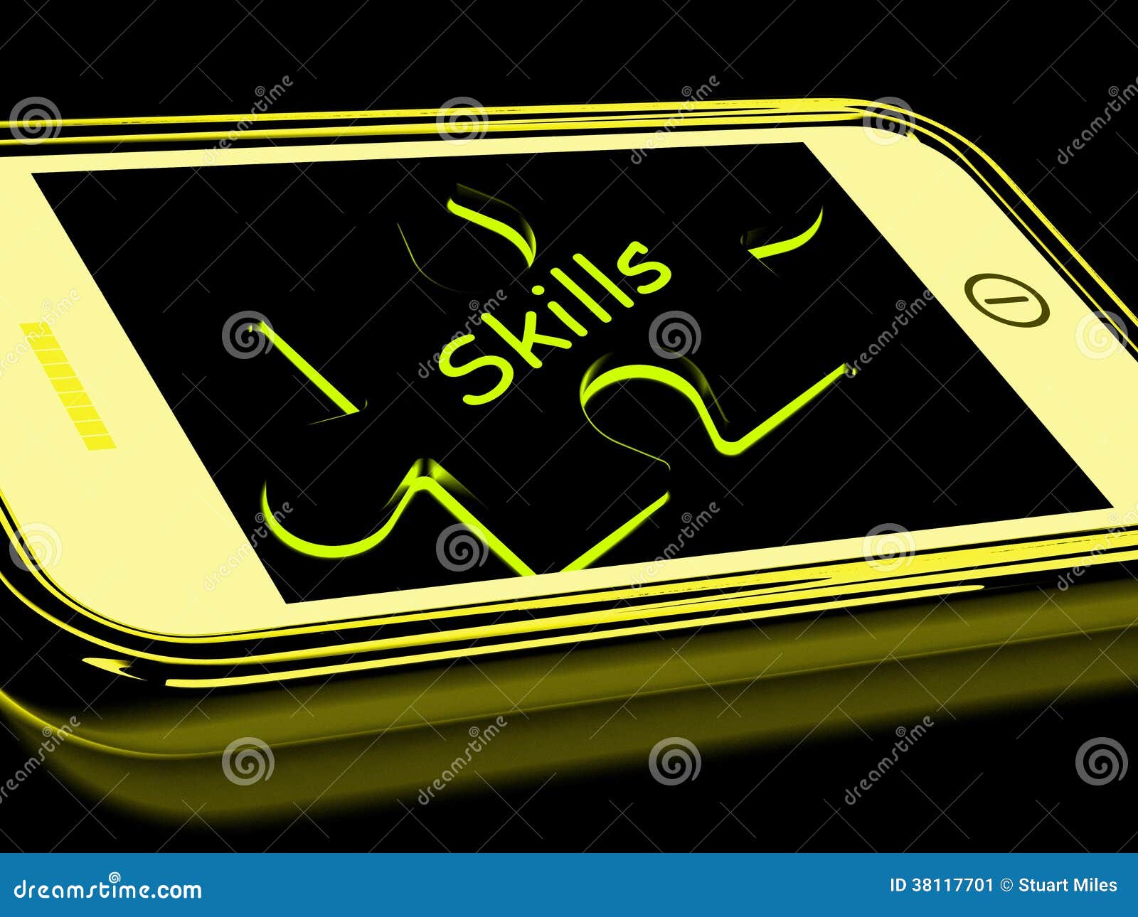 Skills Smartphone Means Knowledge Abilities Stock Illustration ...