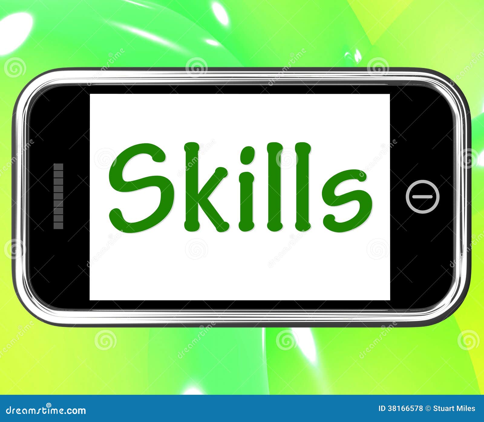 Skills Smartphone Shows Training and Learning Stock Illustration ...
