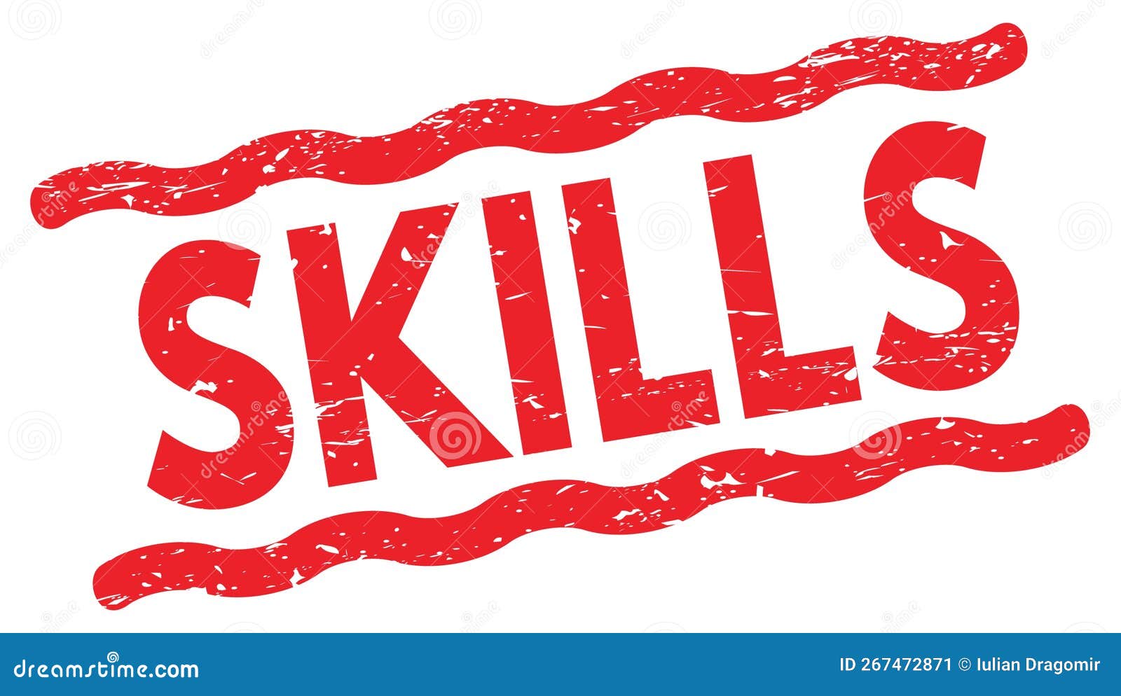 SKILLS Text on Red Lines Stamp Sign Stock Illustration - Illustration ...