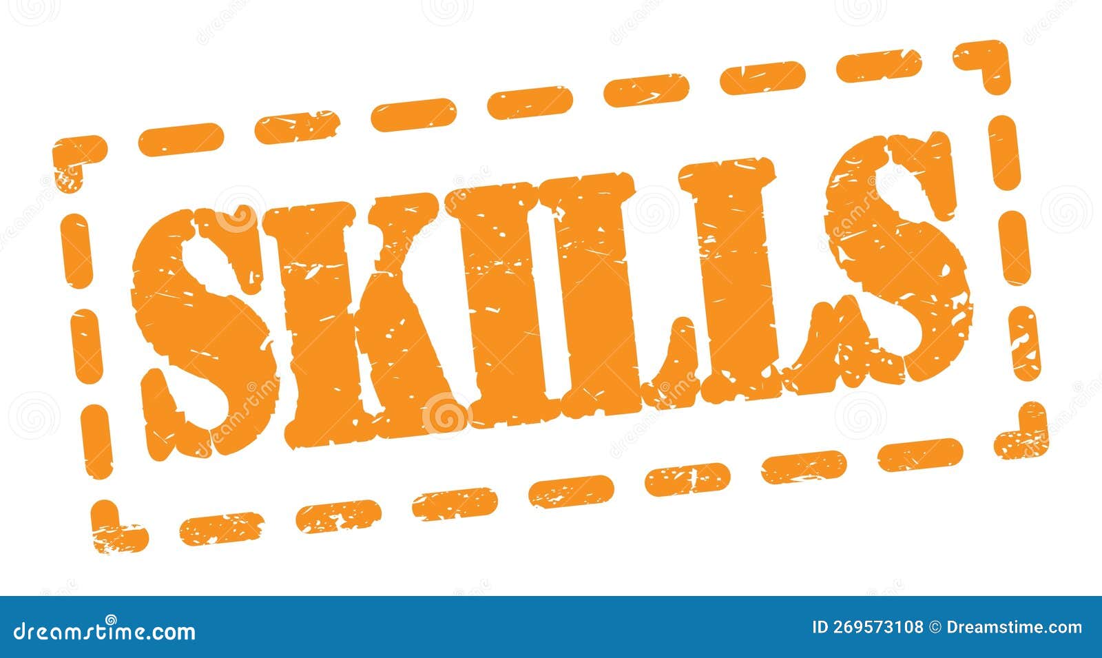 SKILLS Text Written on Orange Stamp Sign Stock Illustration ...