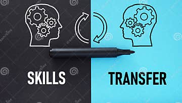 Skills Transfer is Shown Using the Text Stock Photo - Image of educate ...
