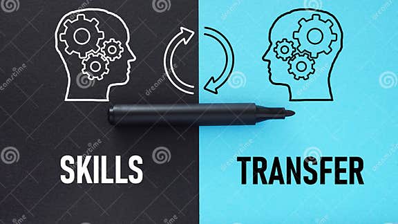 Skills Transfer is Shown Using the Text Stock Photo - Image of educate ...