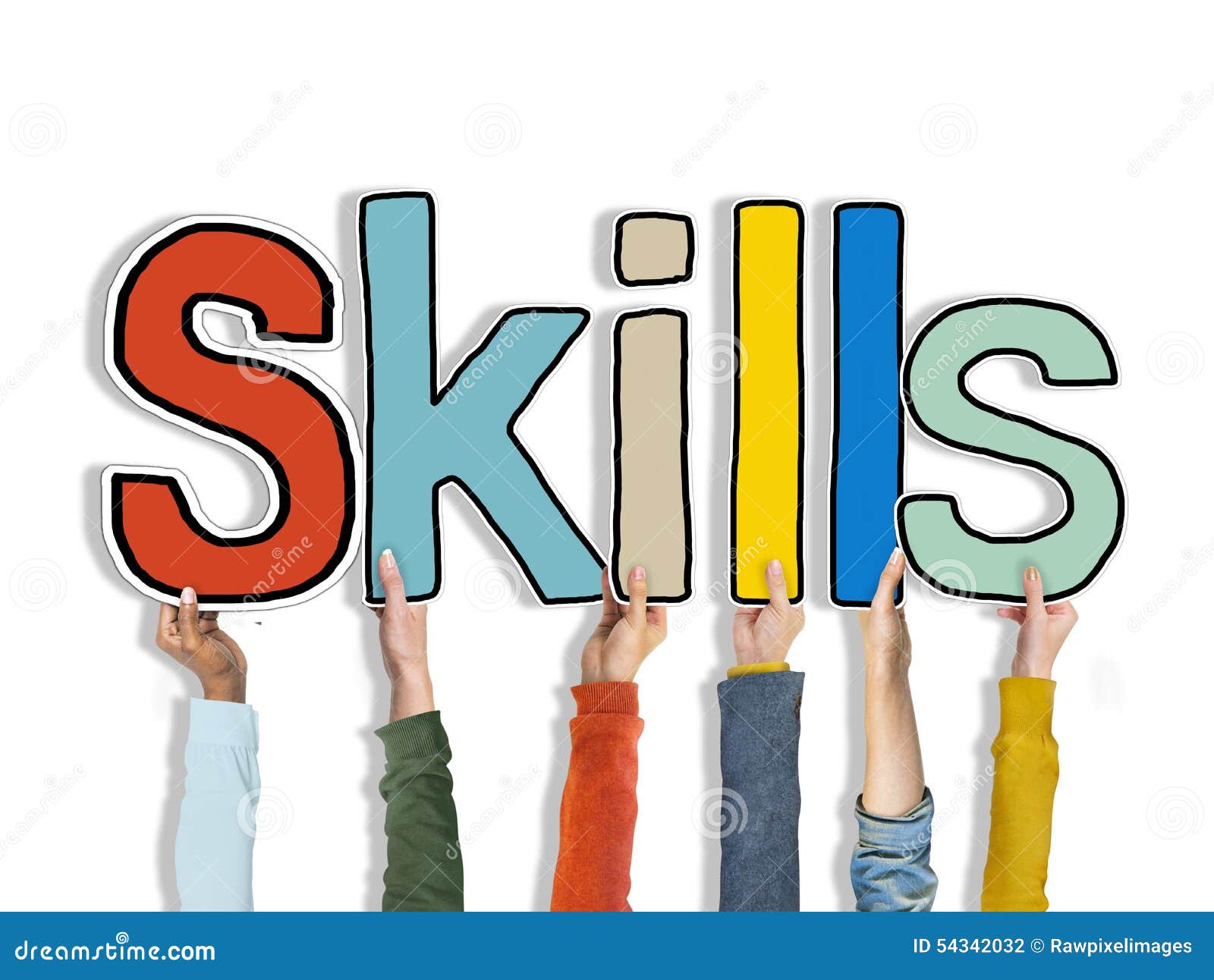 Skills Word Concepts Isolated on Background Concept Stock Photo - Image ...