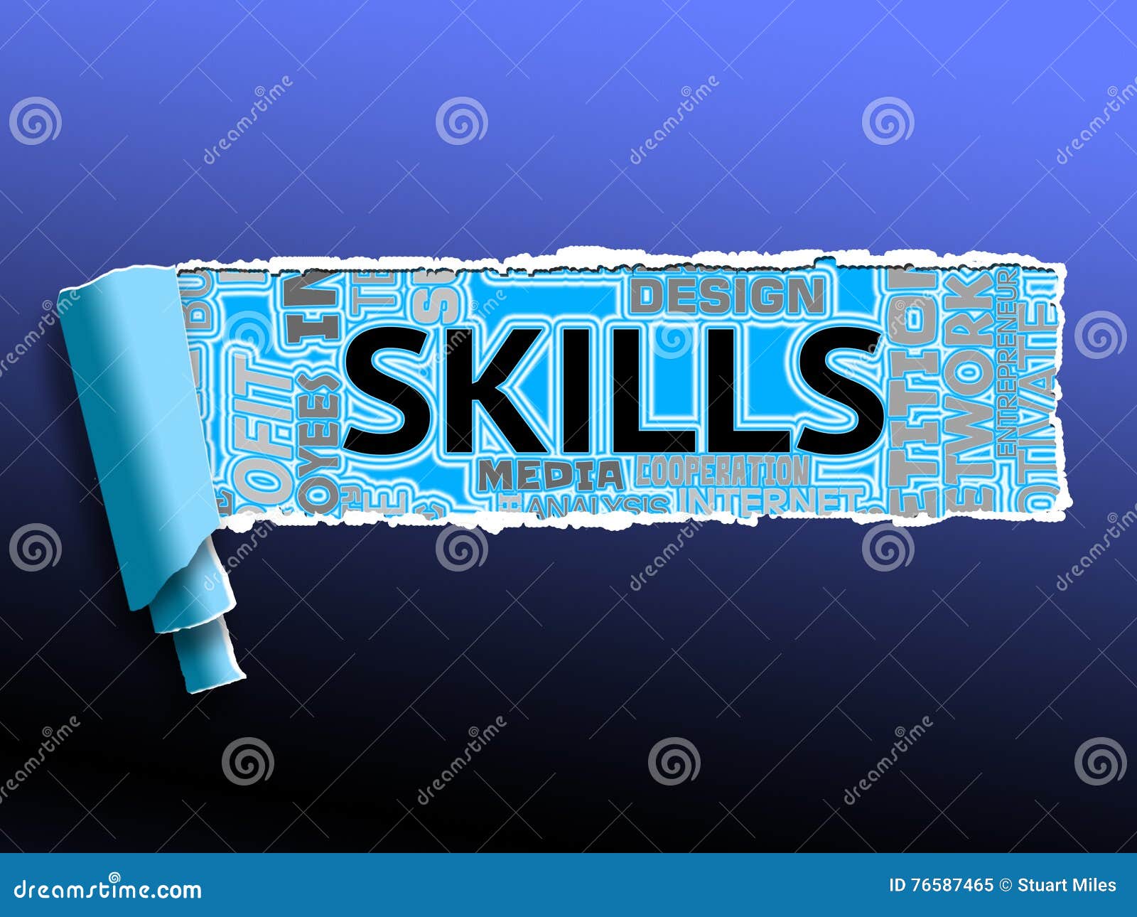 Skills Word Represents Skilled Expertise and Competent Stock ...