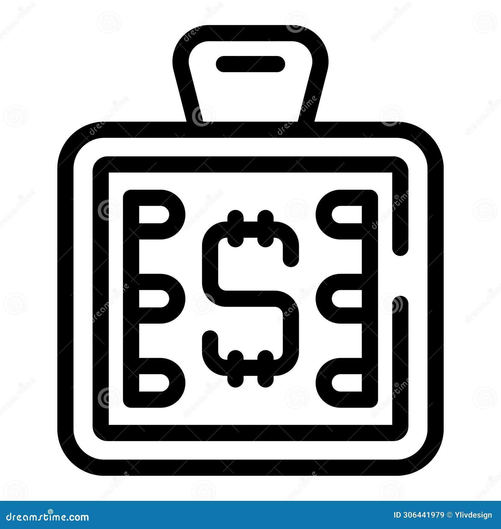 Skin Aircraft Document Icon Outline Vector. Suitcase Name Stock Vector ...