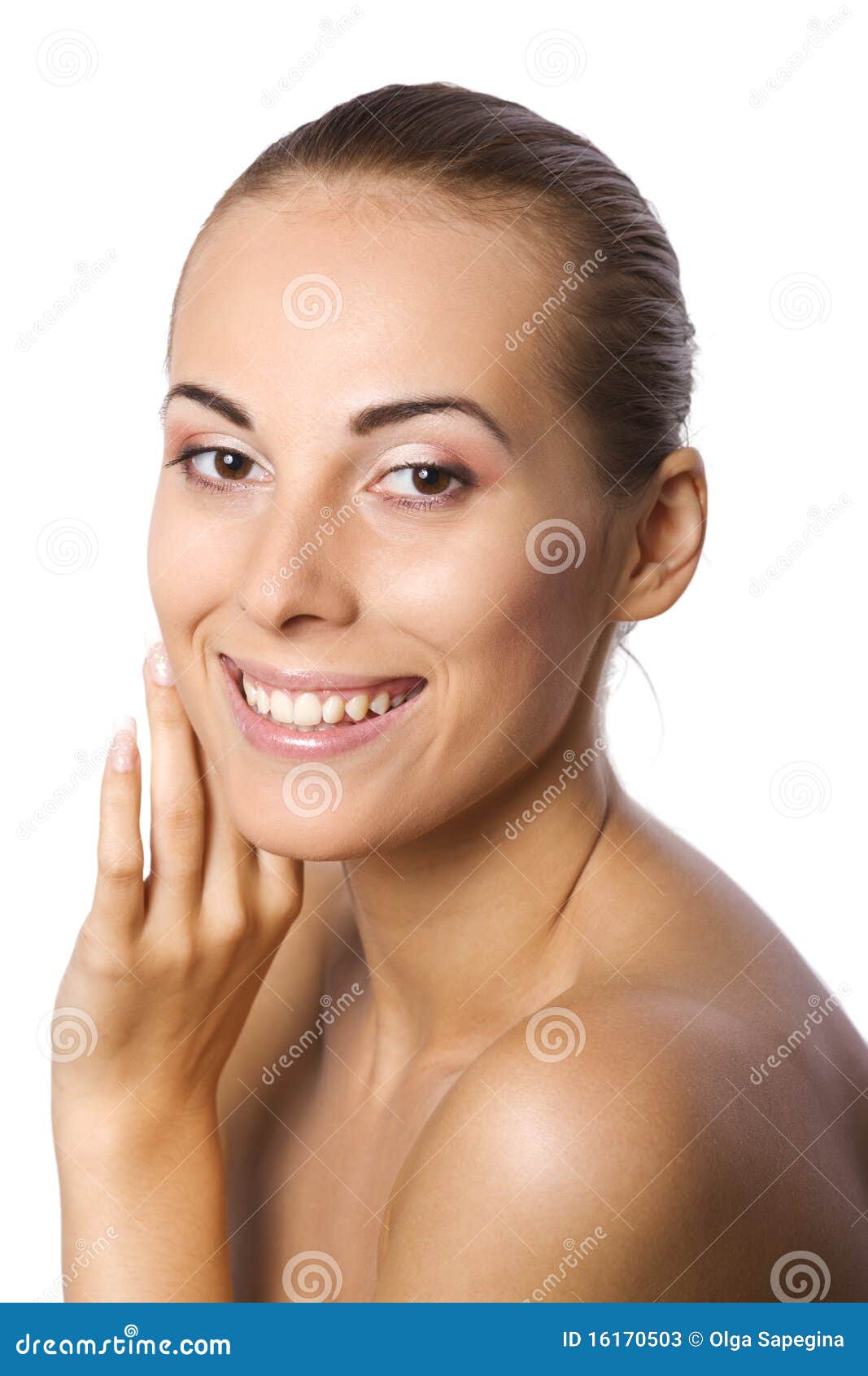 Skin care portrait stock image. Image of cutout, portrait - 16170503