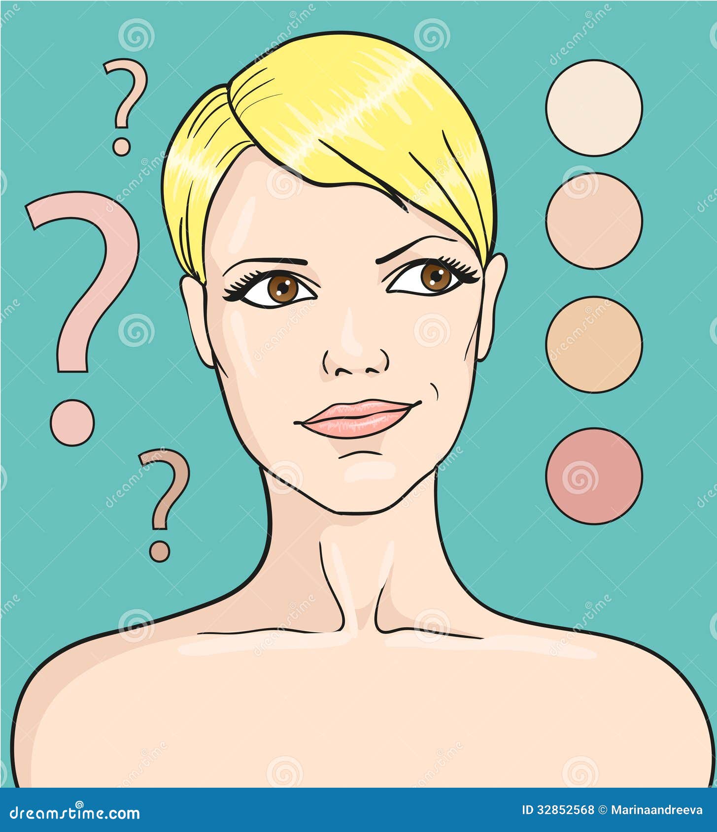 Skin color stock vector. Illustration of cartoon, question - 32852568