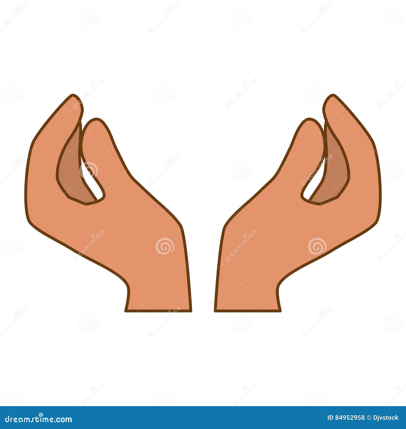 Skin Color Hands Icon Image Stock Illustration - Illustration of giving ...