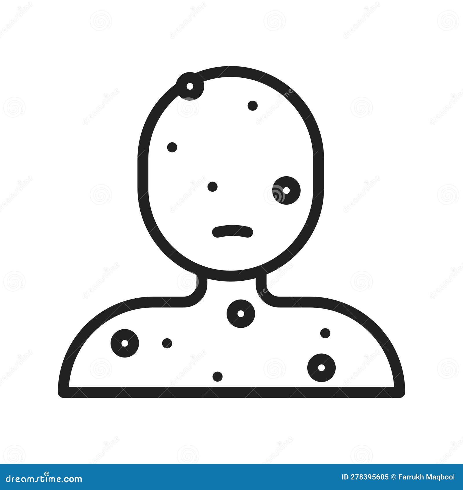 Skin Disease Icon Vector Image. Stock Vector - Illustration of isolated ...