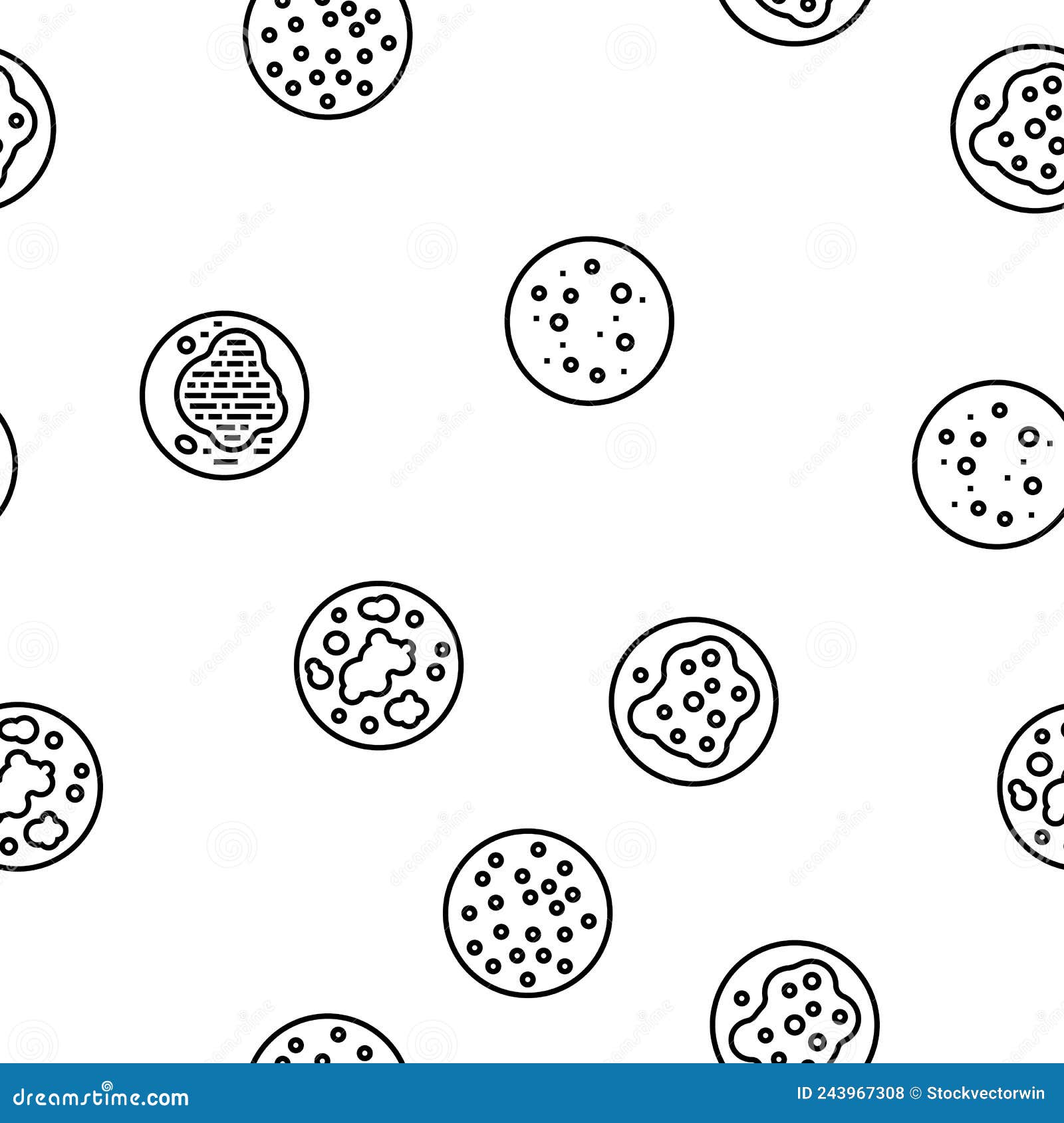 Skin Disease Symptom Vector Seamless Pattern Stock Illustration ...