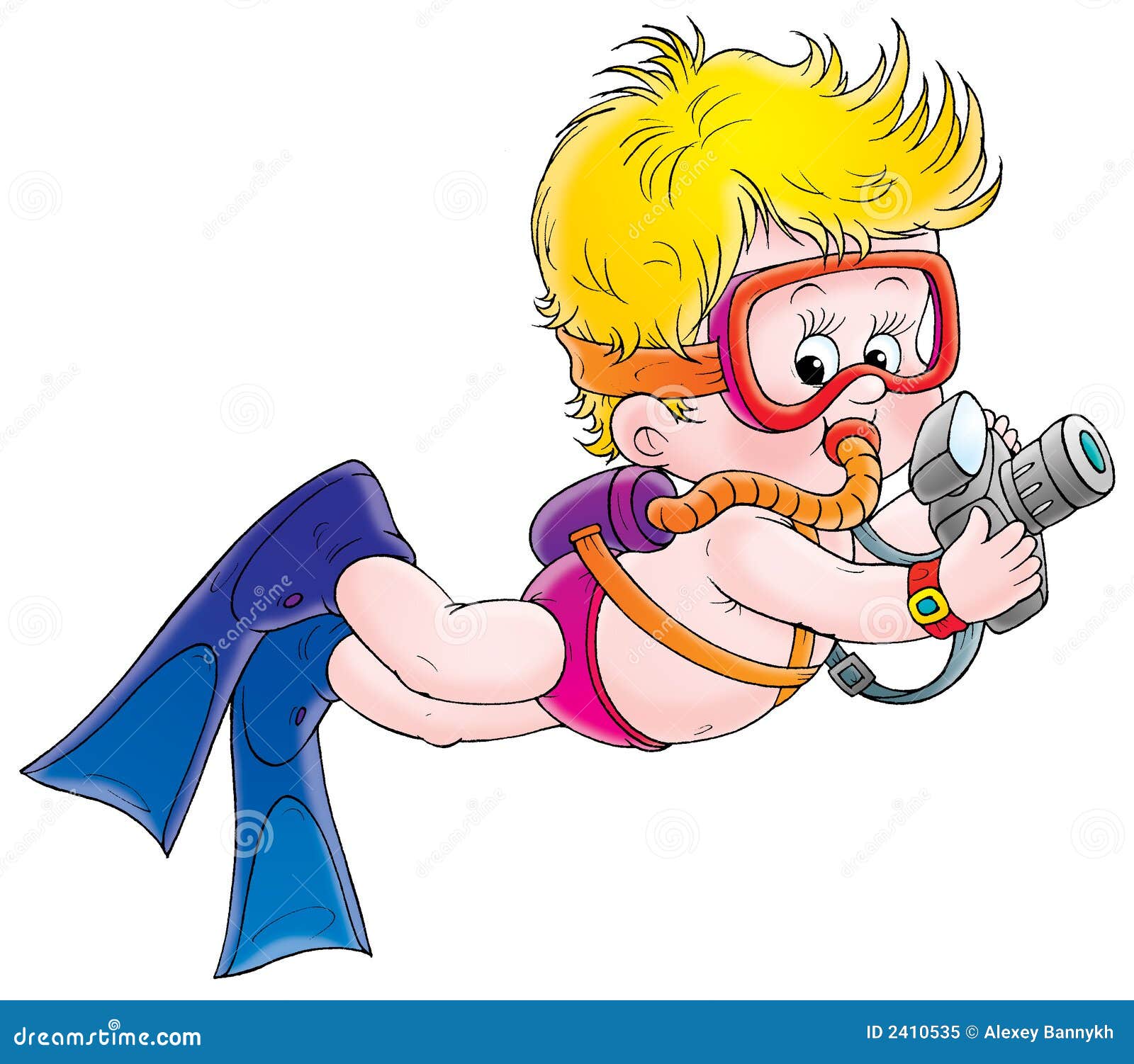 Skin diving stock illustration. Illustration of amusing - 2410535