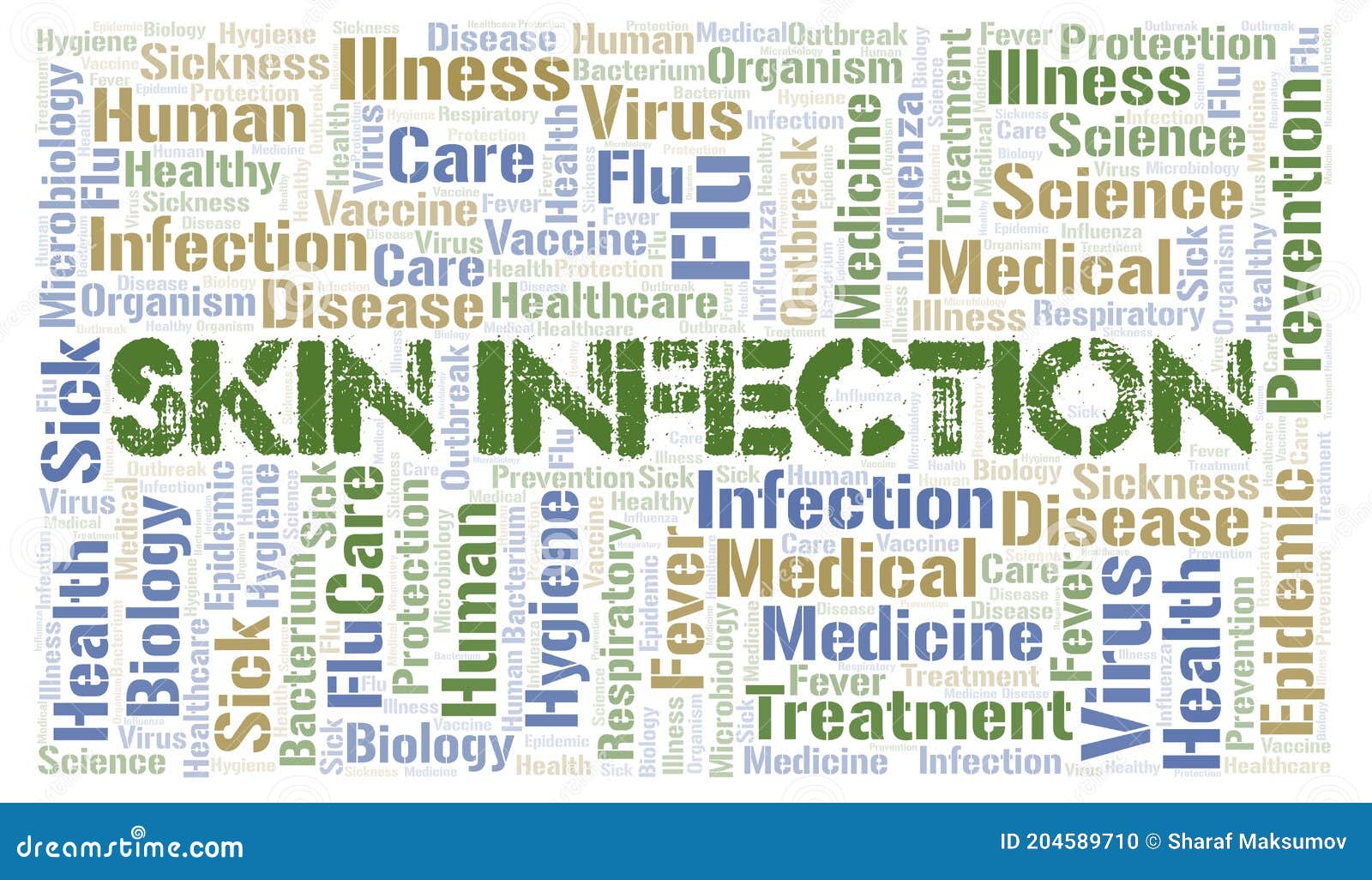 Skin Infection Typography Word Cloud Create with the Text only. Stock ...