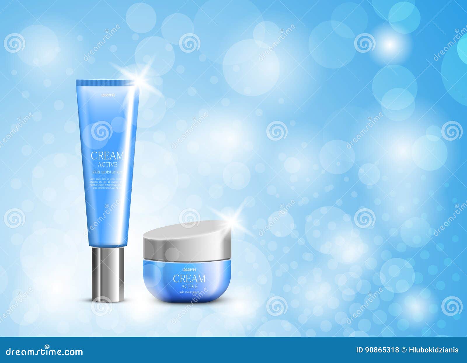 Skin Moisturizer Cosmetic Design Template Stock Vector - Illustration ...
