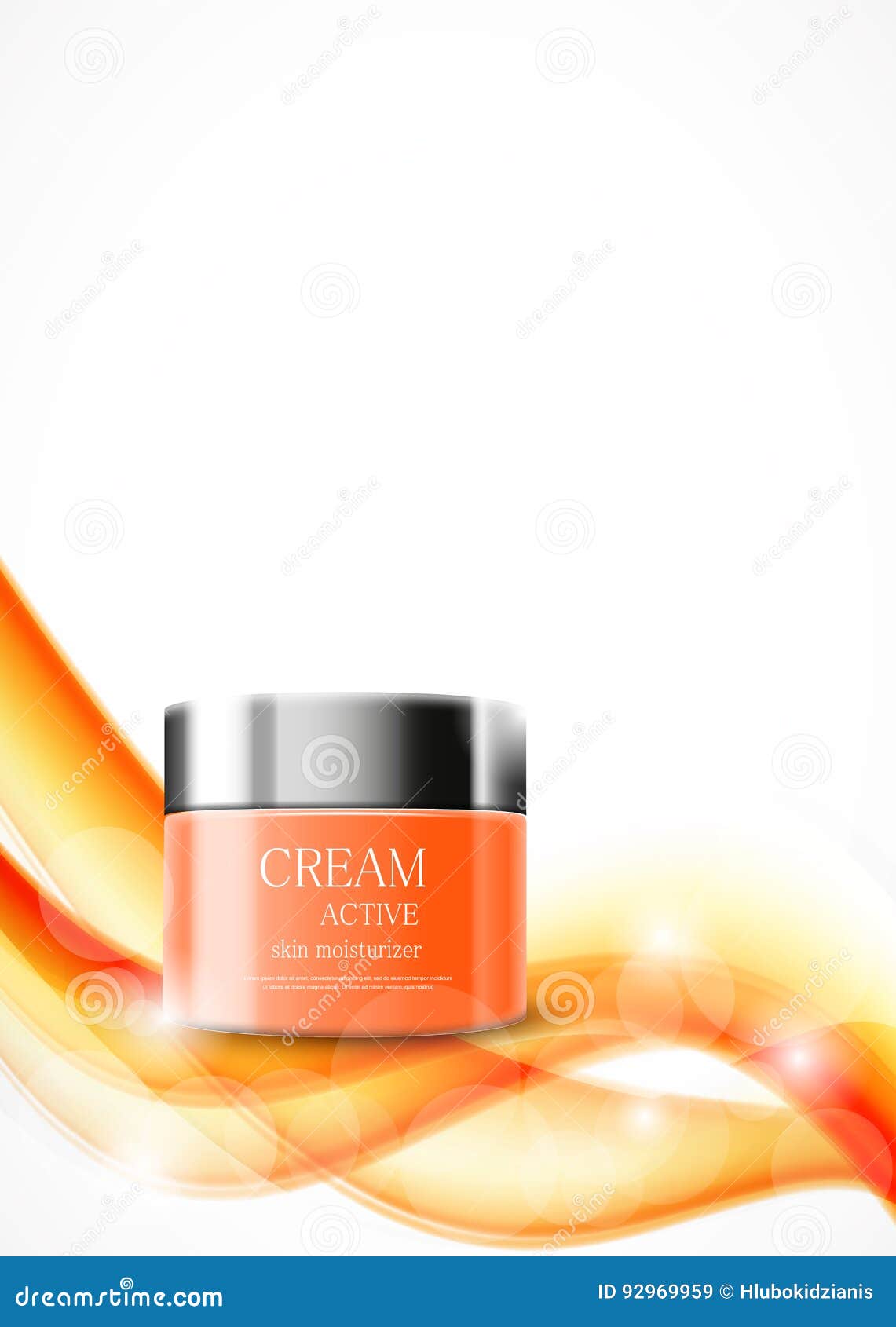 Skin Moisturizer Cosmetic Design Template Stock Vector - Illustration ...