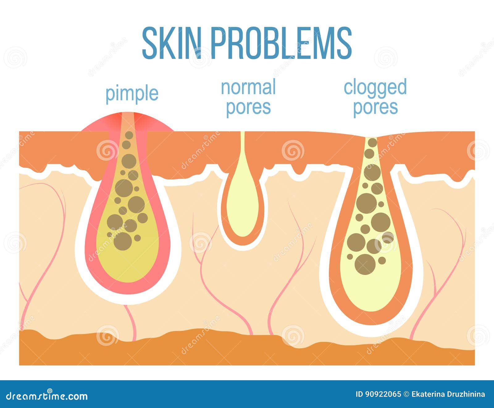 Skin pores close up stock vector. Illustration of beauty - 90922065