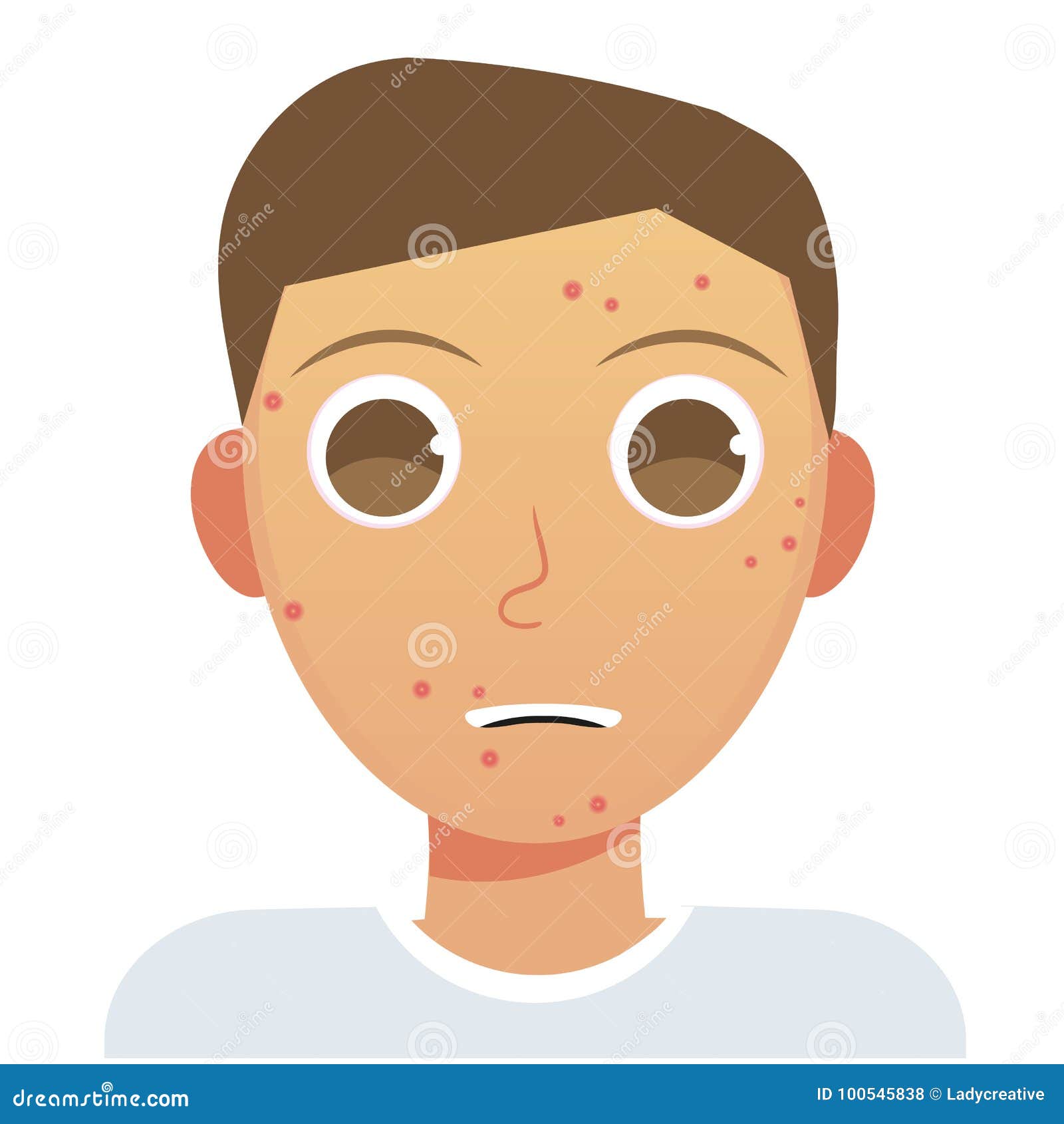 Skin Problem, man stock vector. Illustration of health - 100545838