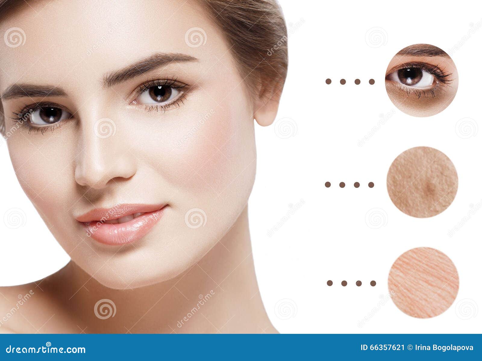 Skin problem woman face stock image. Image of dermatology - 66357621