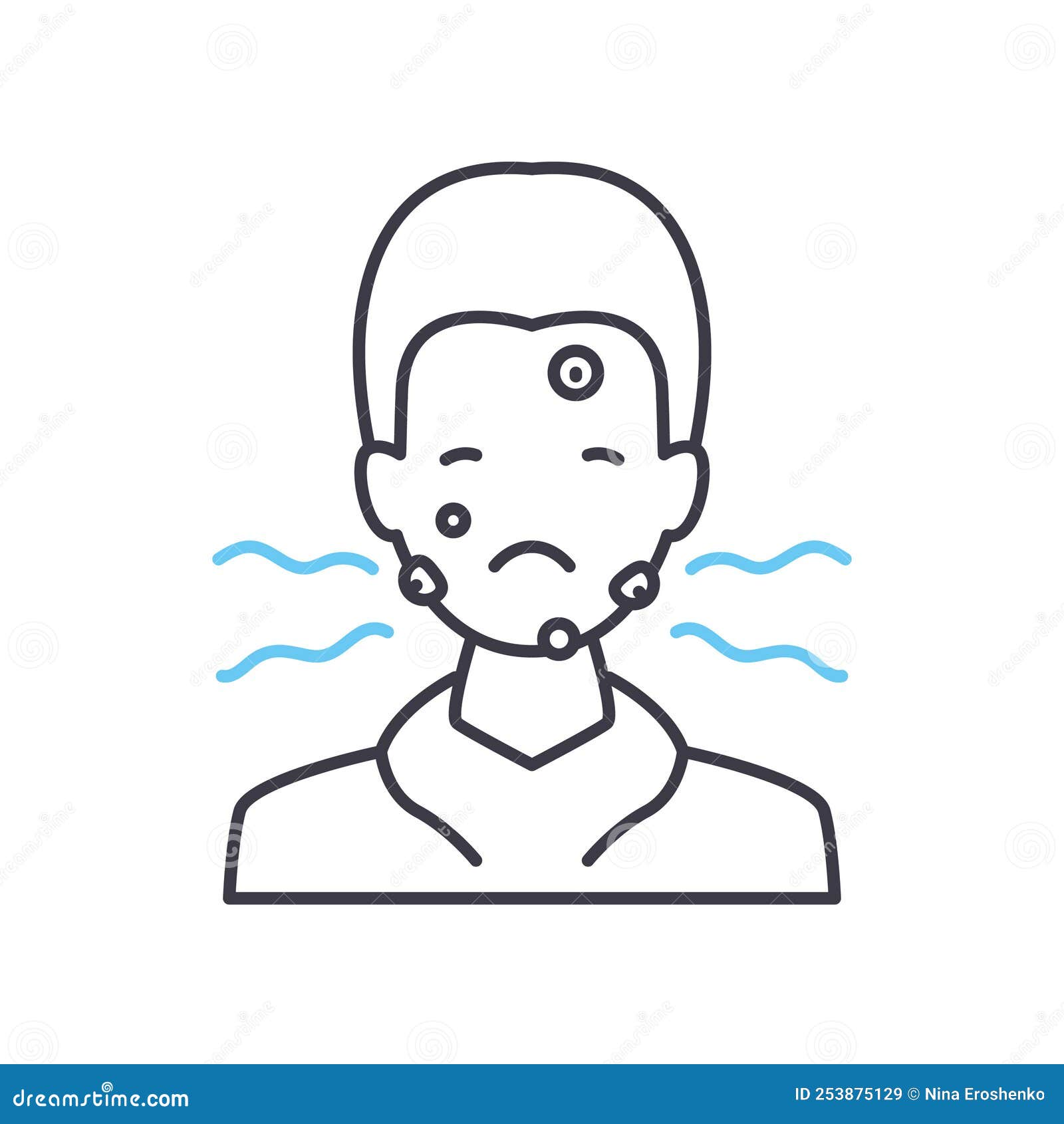 Skin Problems Line Icon, Outline Symbol, Vector Illustration, Concept ...