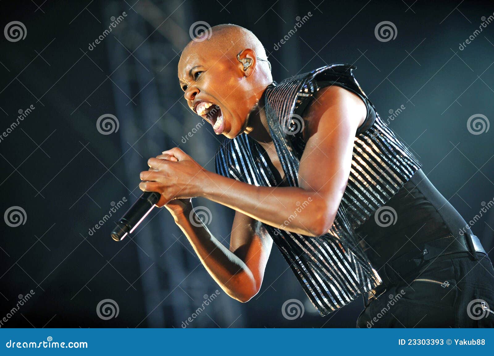 Skin of Skunk Anansie editorial stock photo. Image of concert - 23303393