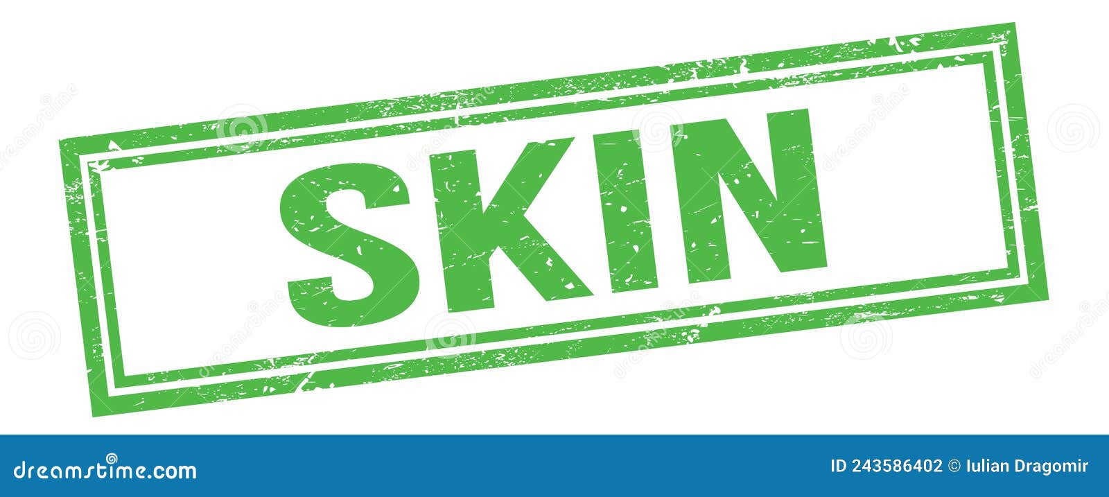 SKIN Text on Green Grungy Vintage Stamp Stock Illustration ...