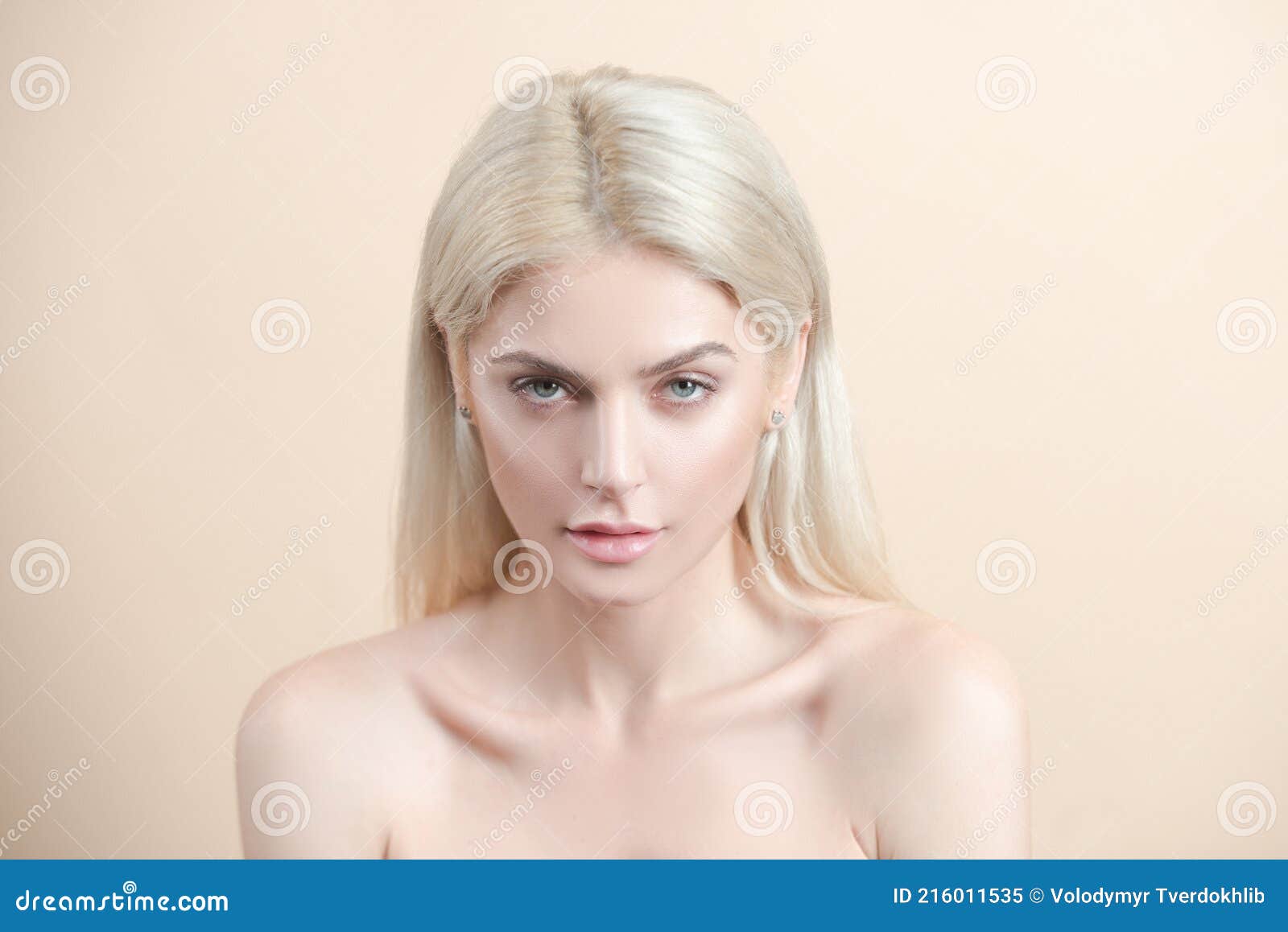 Skincare No Makeup Cosmetics Treatment Woman Natural Beauty Portrait