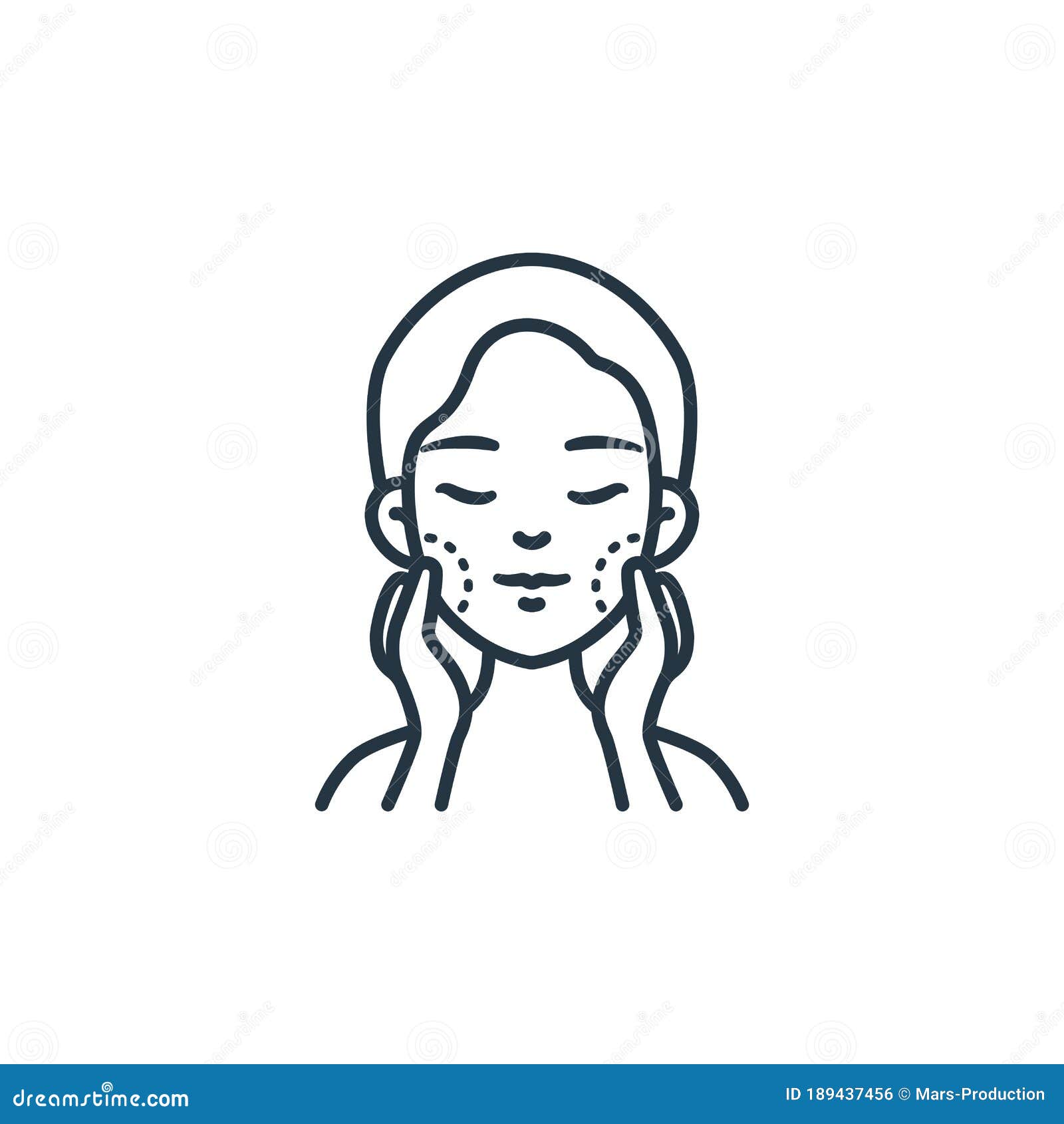 Skincare Vector Icon Isolated On White Background Outline Thin Line