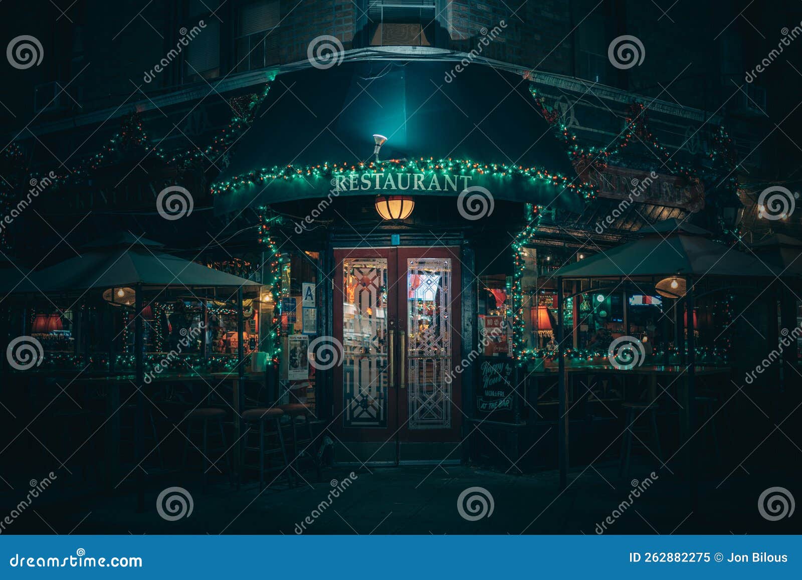 Skinflints Restaurant at Night, Brooklyn, New York Editorial Image ...