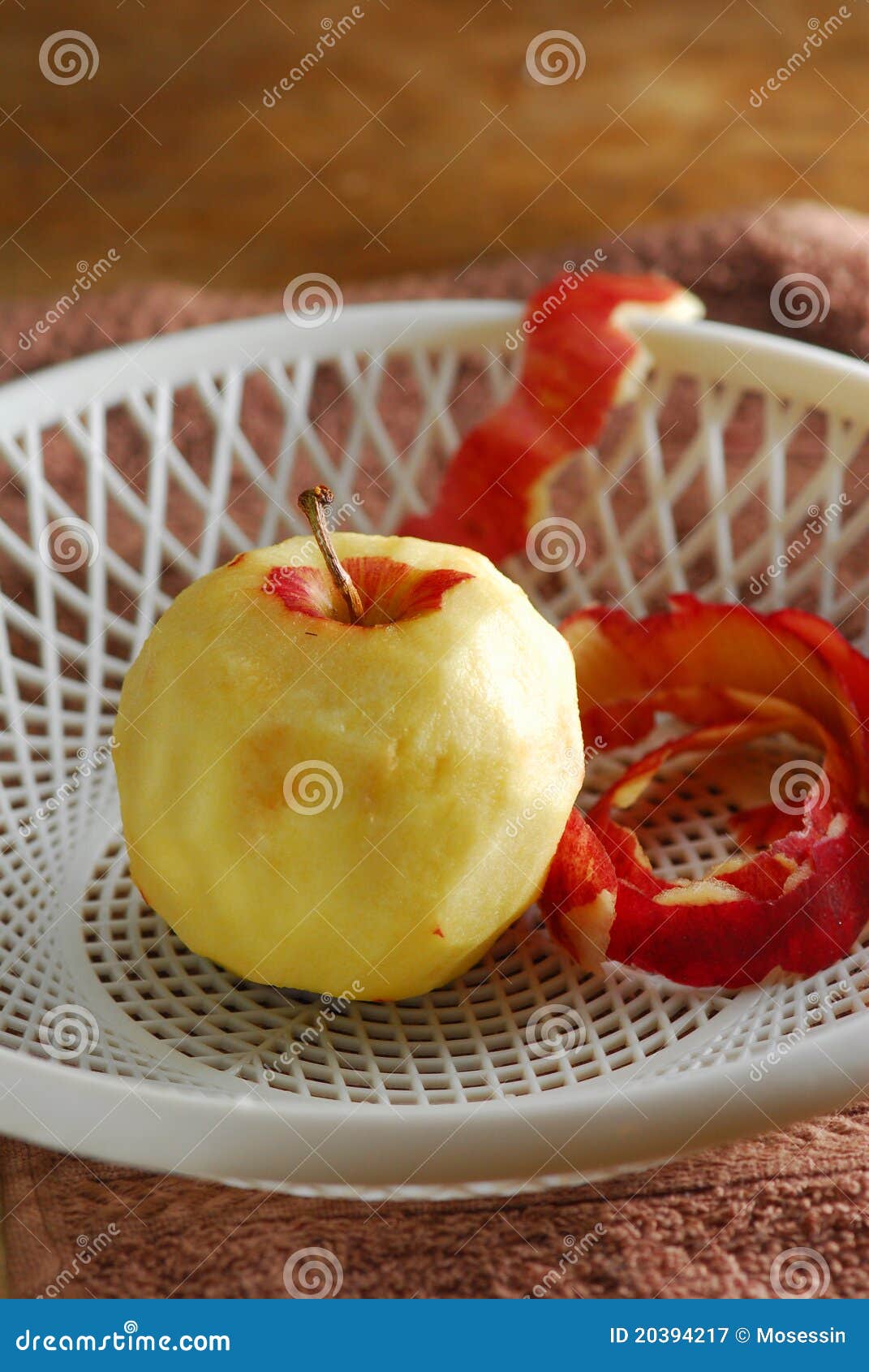 Skinless peel apple stock image. Image of fruit, peeling - 20394217