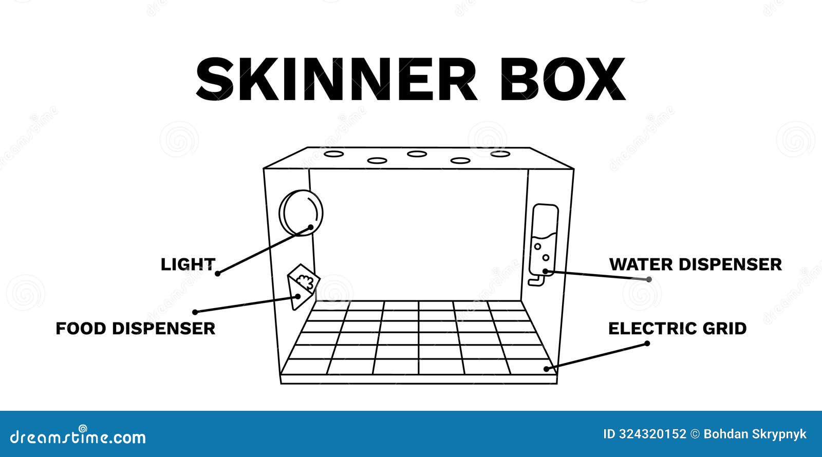 Skinner Box And Operant Conditioning Chamber Experiment Outline Diagram ...