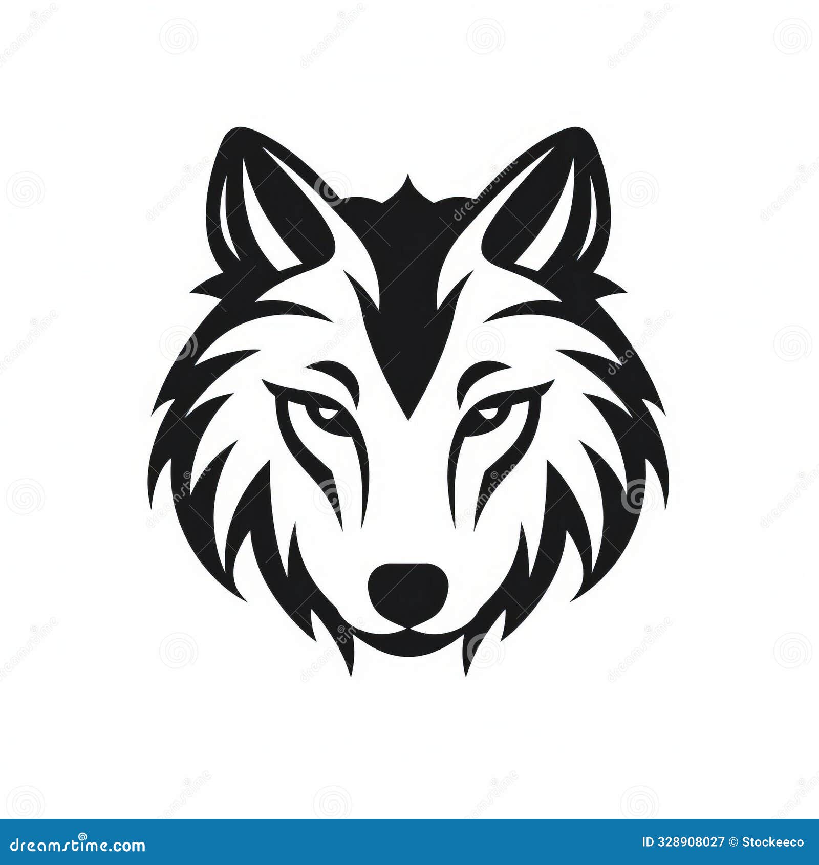 Minimalistic Skinwalker Icon on White Background Pattern Design Stock ...