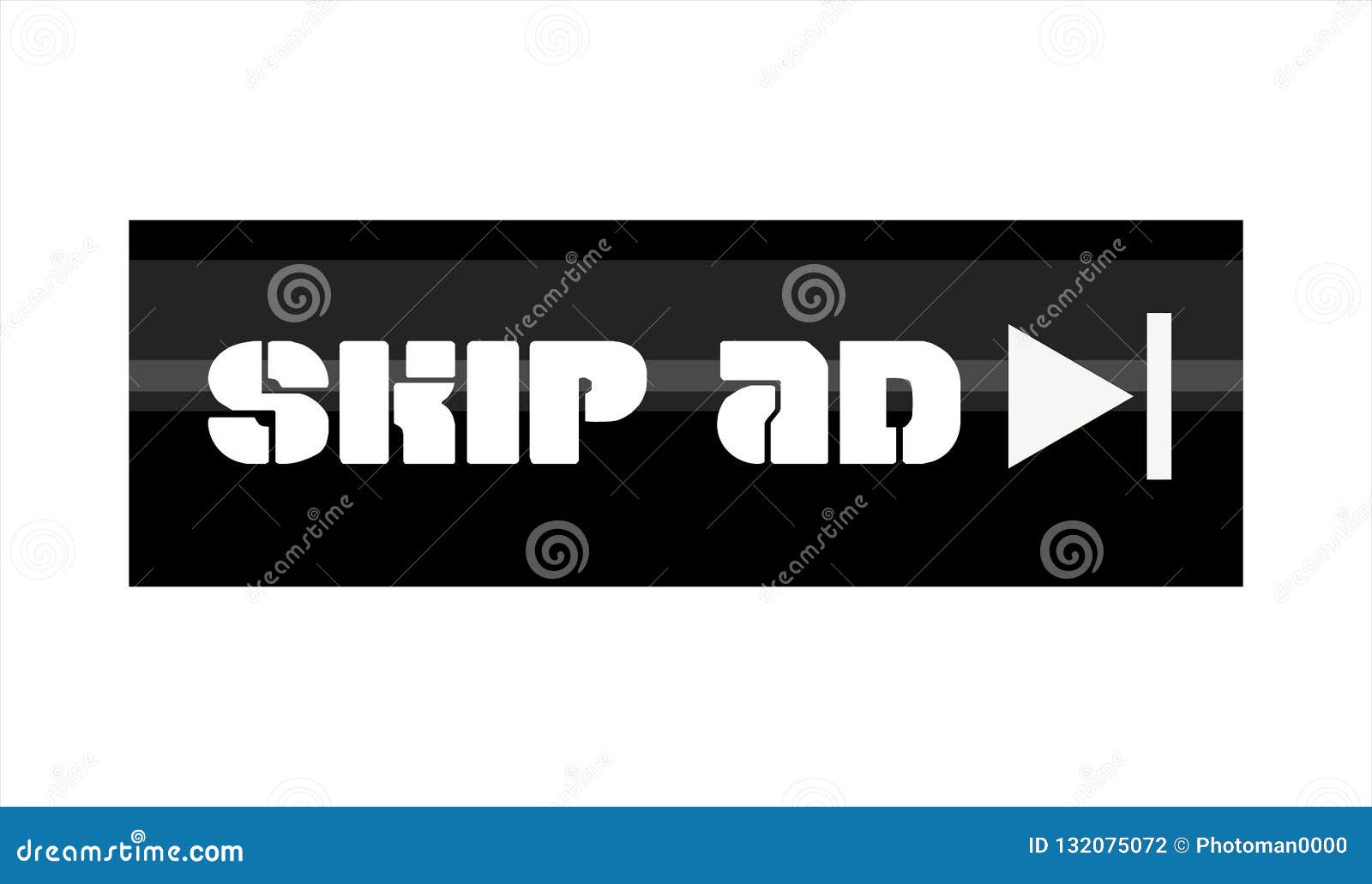 SKIP AD ICON stock vector. Illustration of movie, button - 132075072
