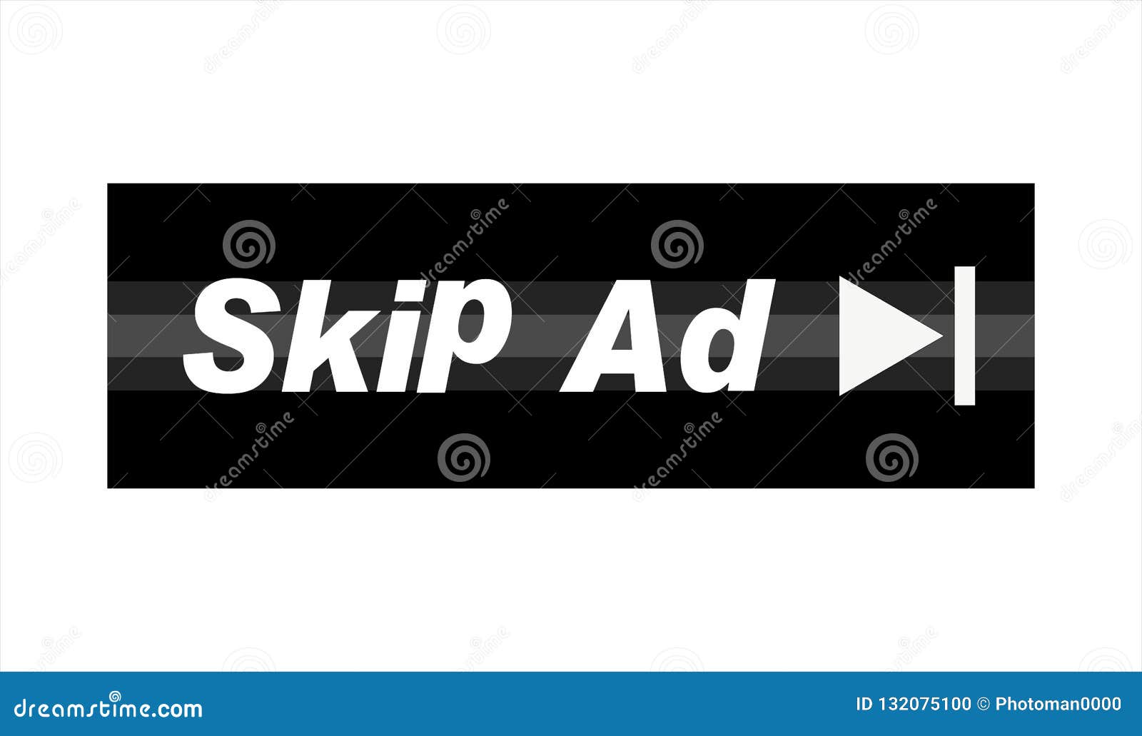 SKIP AD ICON stock vector. Illustration of icon, internet - 132075100