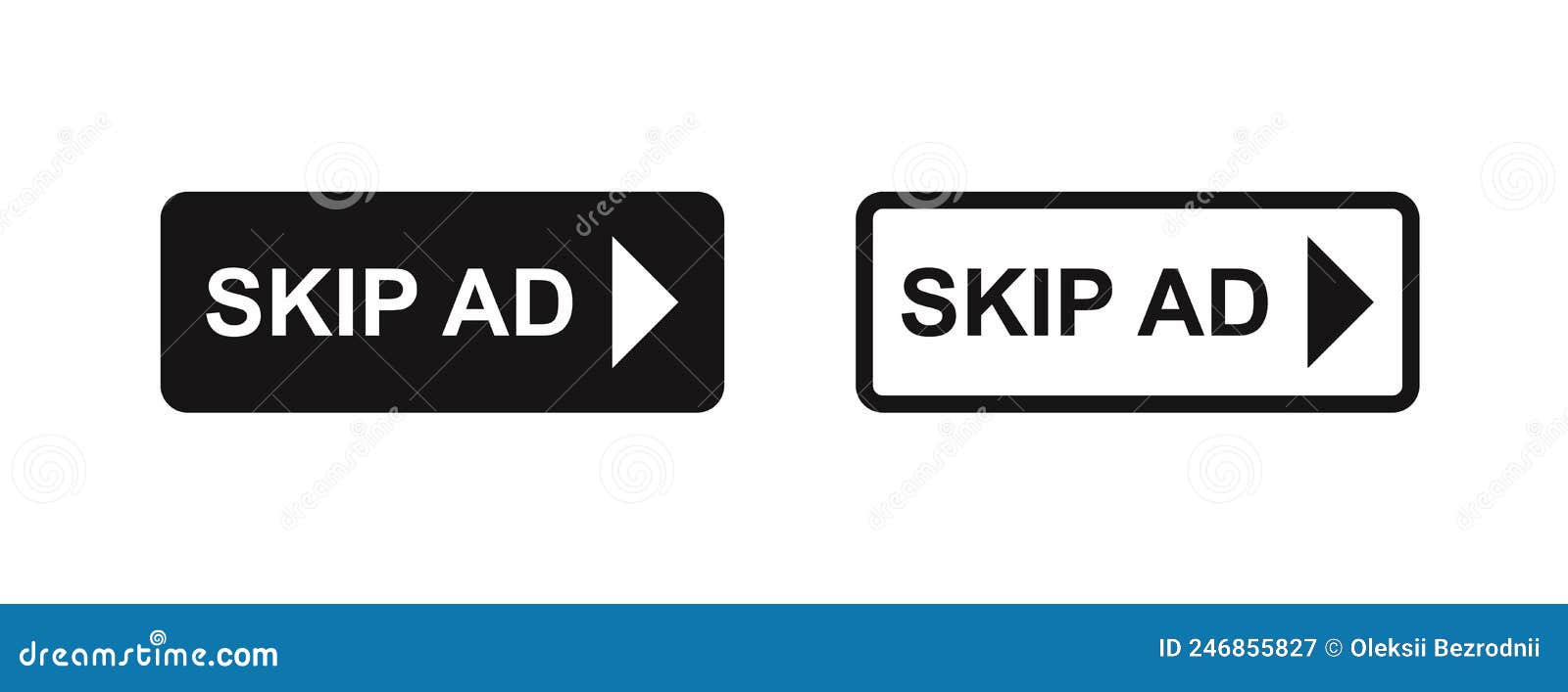 Skip Ad Button. an Arrow Icon To Scroll Stock Vector - Illustration of ...