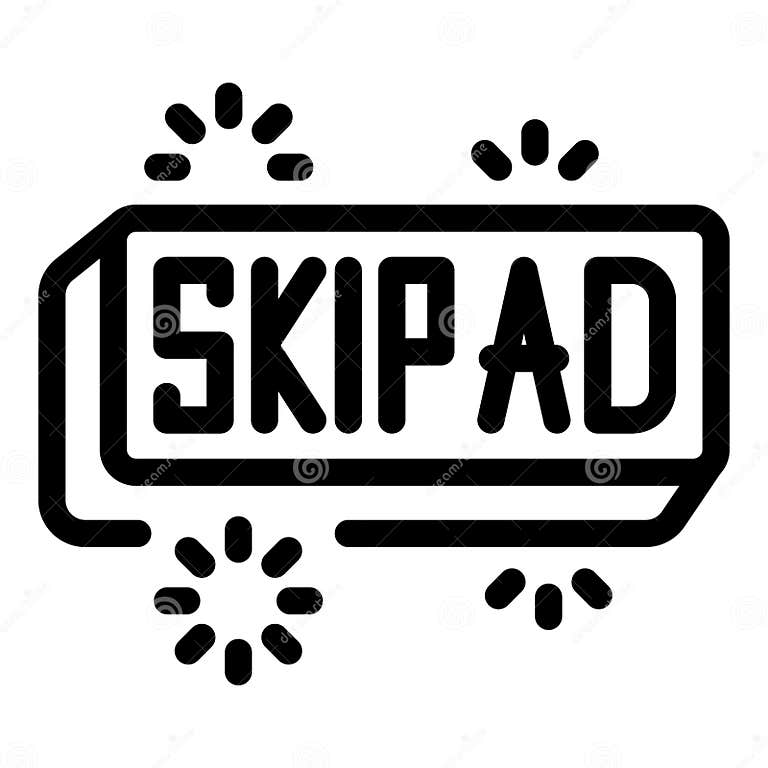 Skip Ad Button Blinking Showing Advertisement is Loading Stock Vector ...