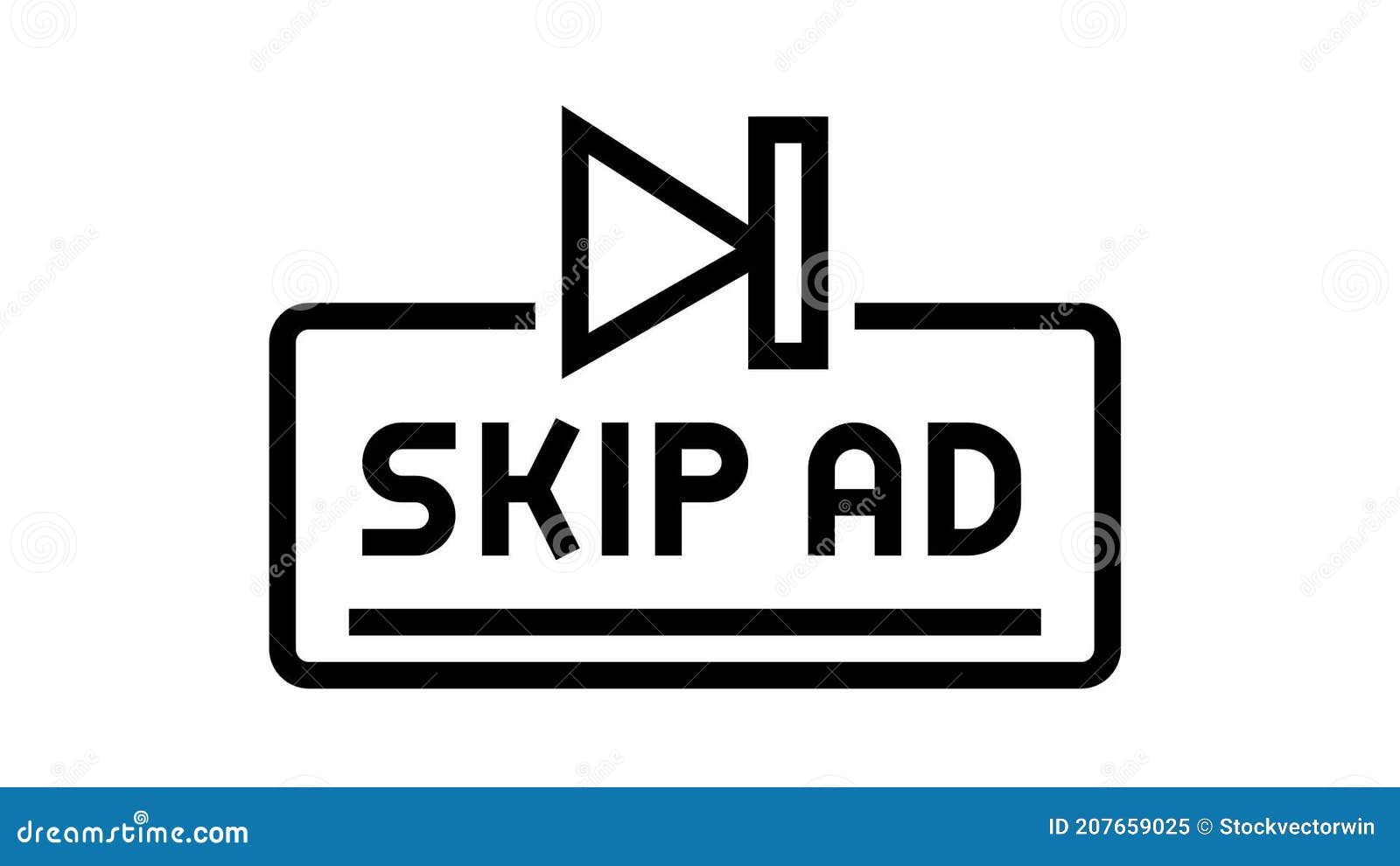 Skip Ad Button Line Icon Animation Stock Video - Video of screen ...