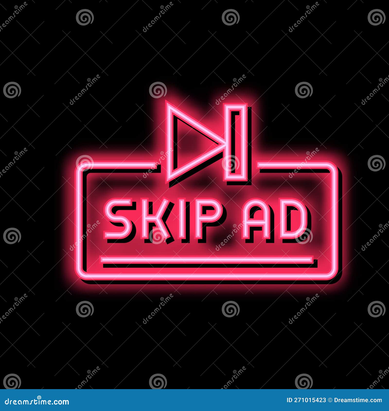 Skip Ad Button Color Icon Vector Illustration Stock Vector ...