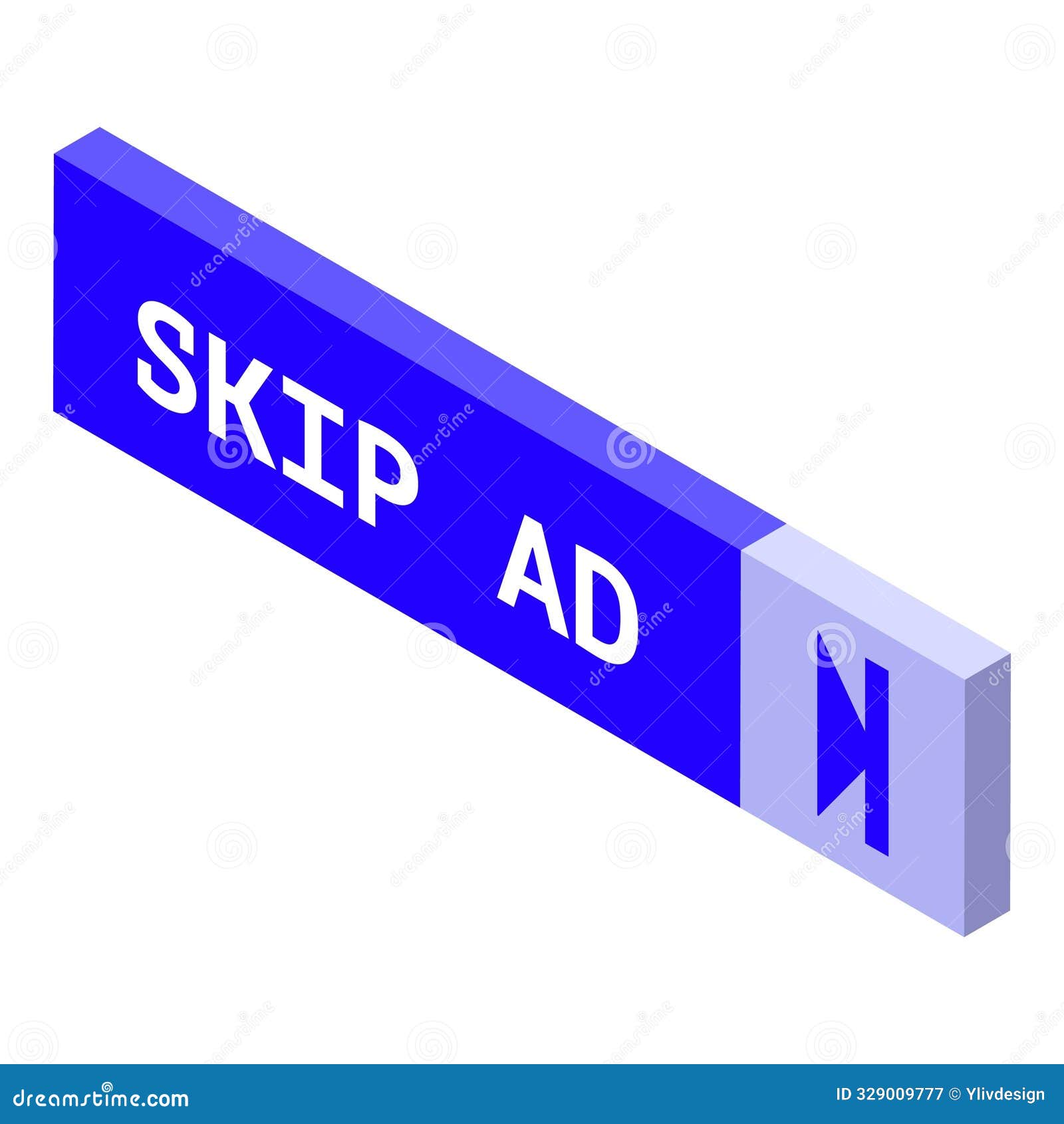 Skip Ad Button Showing the End of Advertisement Stock Illustration ...